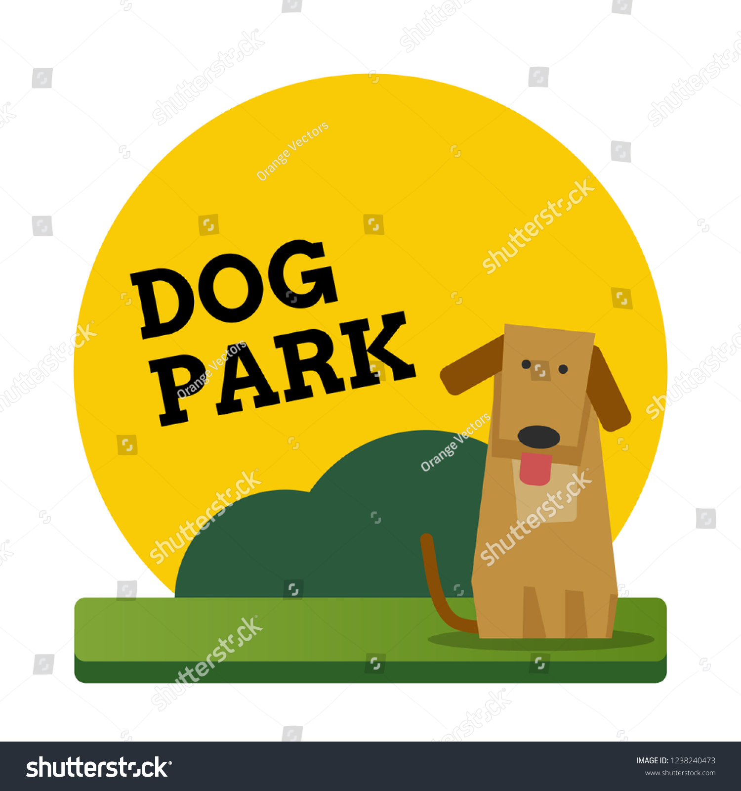 Dog Park Vector Illustration Stock Vector (Royalty Free) 1238240473 ...