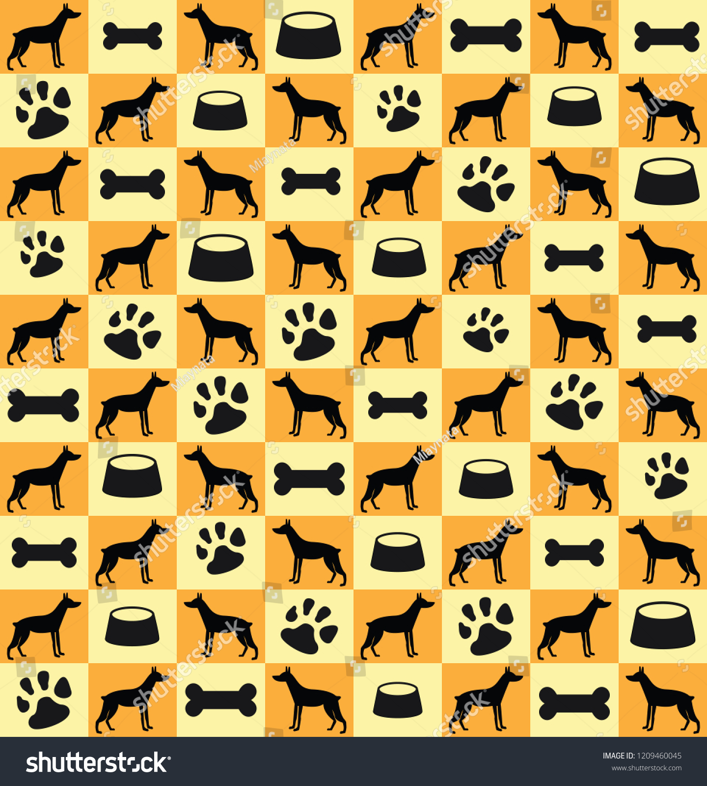 Dog Pattern Brown Symbol Texture Seamless: เวกเตอร์สต็อก (ปลอดค่า ...