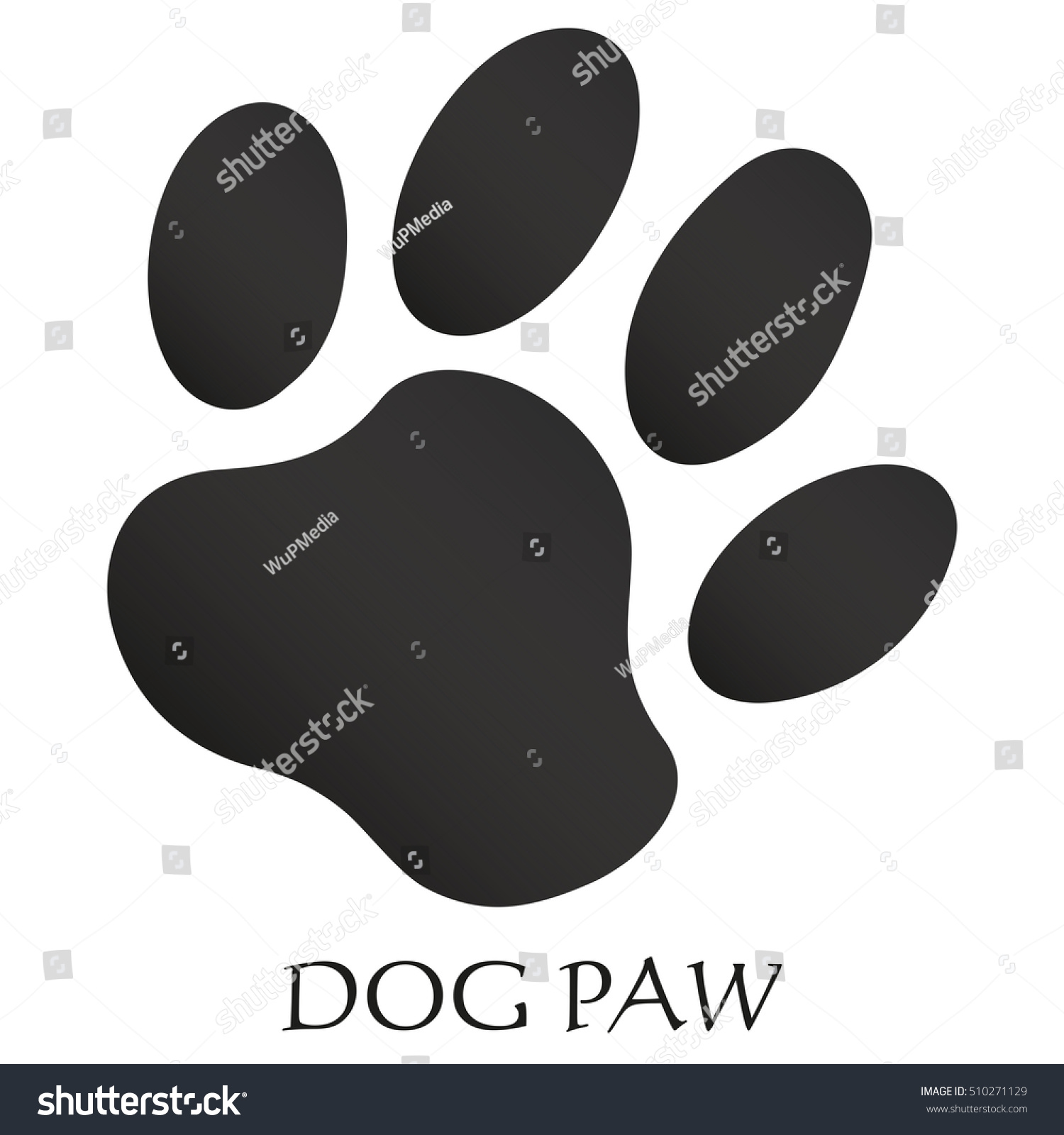 Pata de perro: vector de stock (libre de regalías) 510271129
