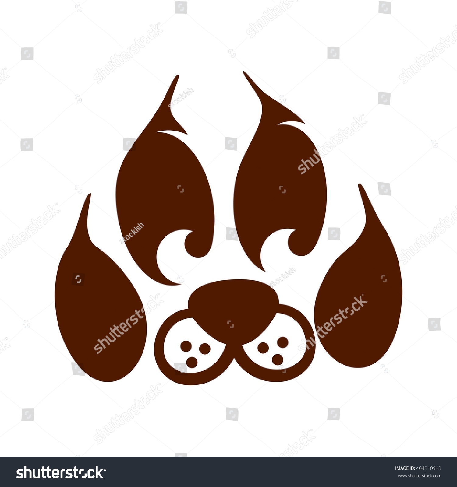 Dog Paw Logo Vector Stock Vector (Royalty Free) 404310943 | Shutterstock