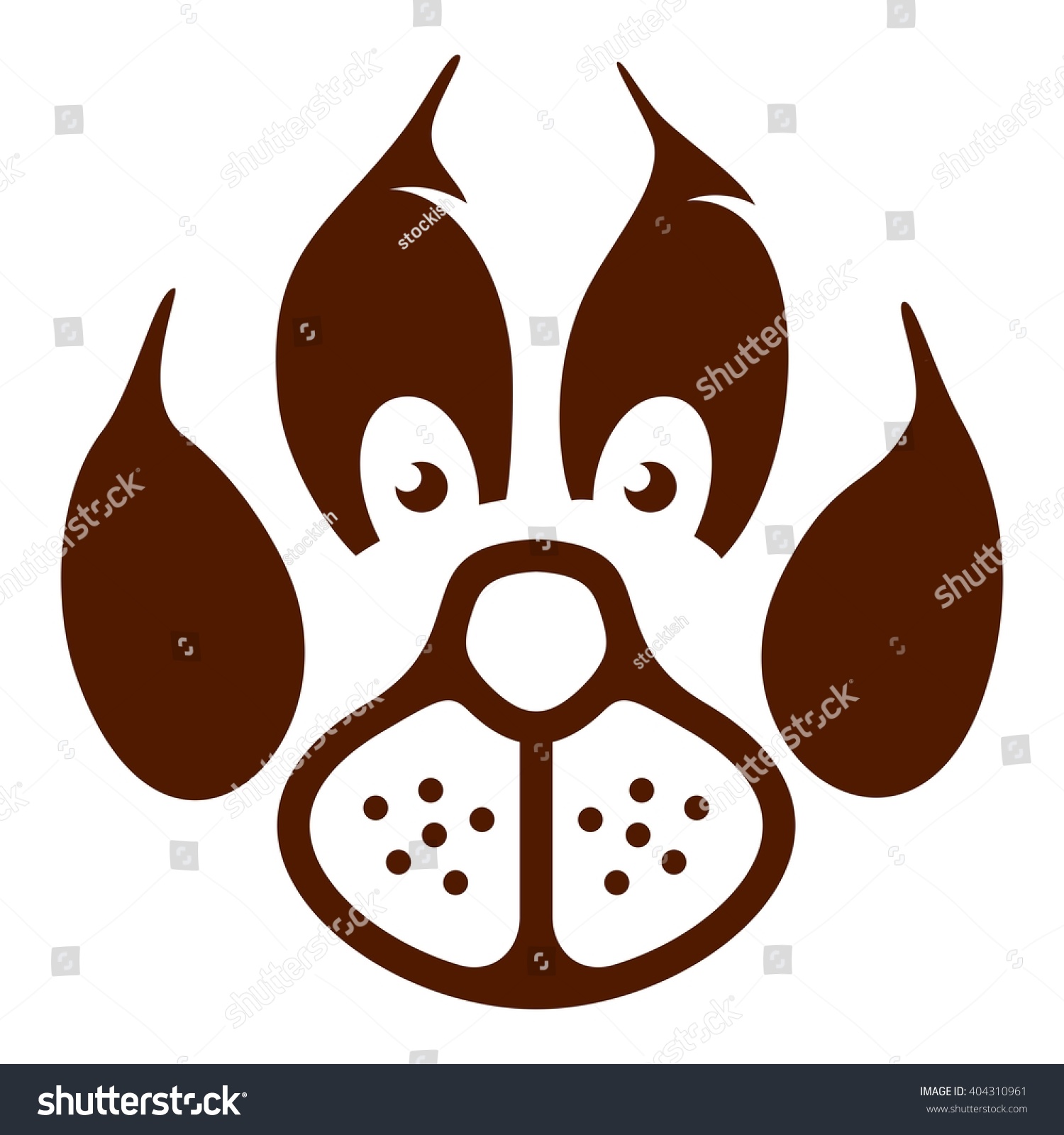 Dog Paw Logo Vector Stock Vector (Royalty Free) 404310961 | Shutterstock