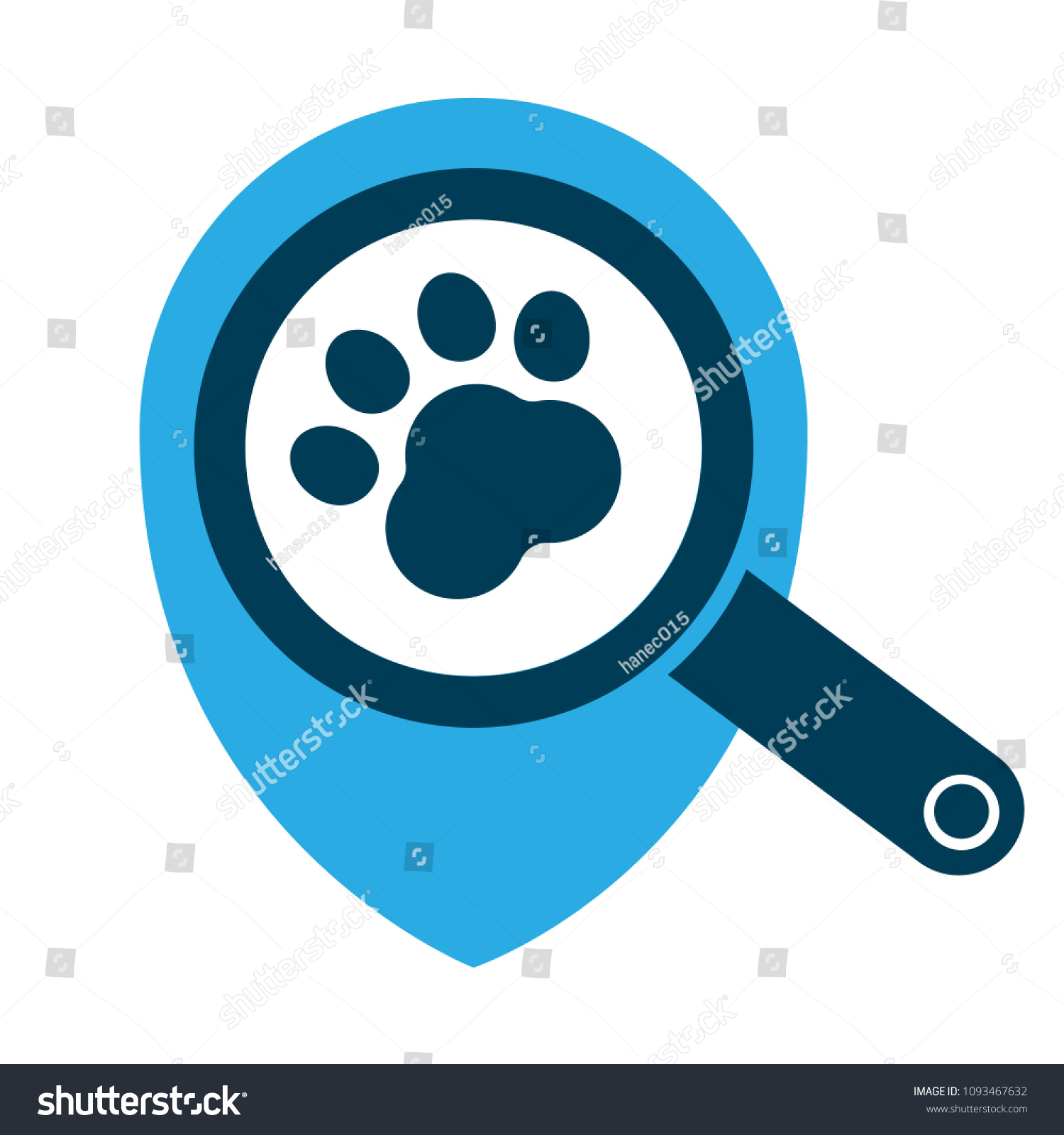 Dog Paw Map Point Sign Vector : image vectorielle de stock (libre de ...