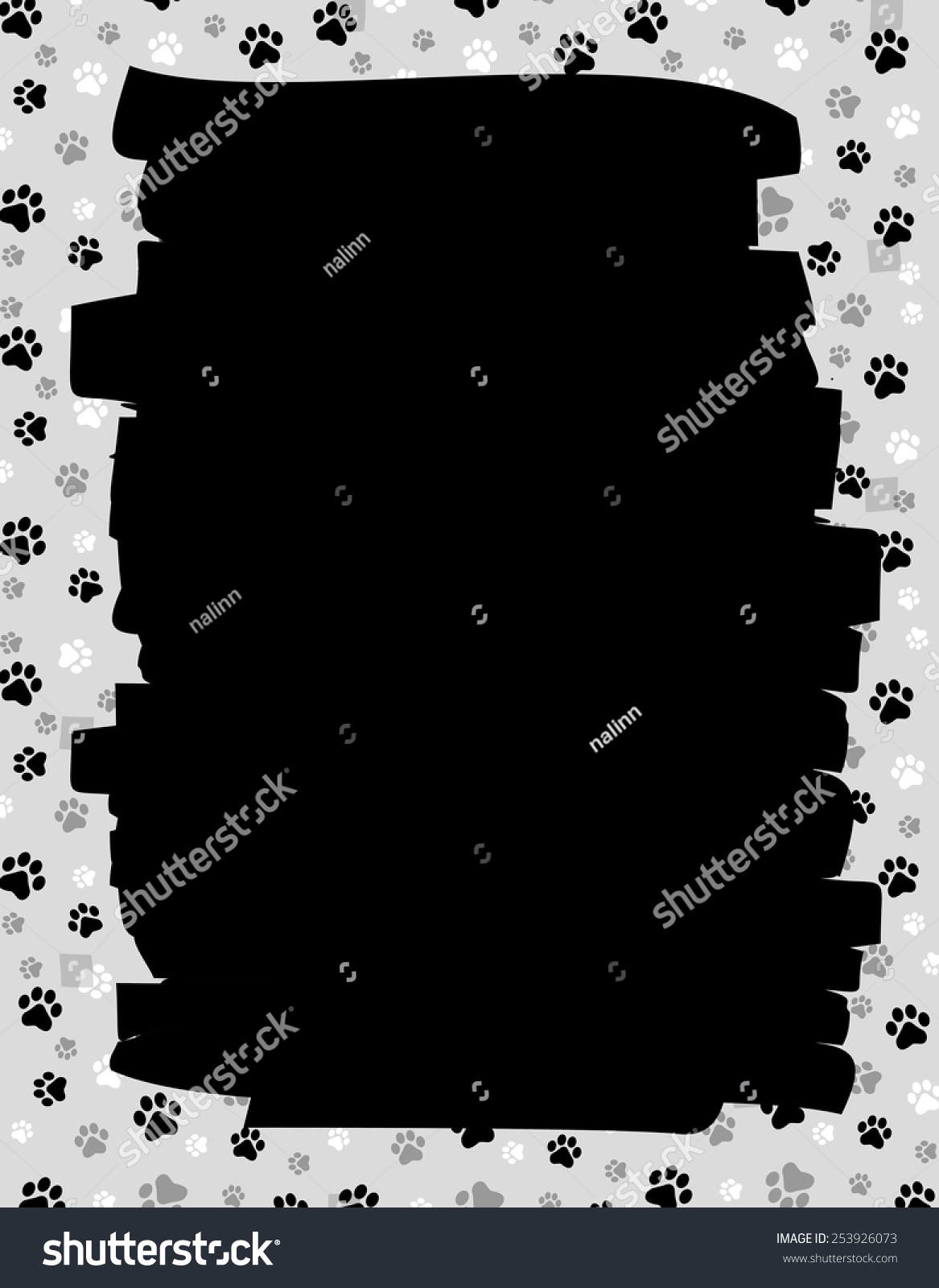 「Dog Paw Print Border Frame」のベクター画像素材（ロイヤリティフリー） 253926073 | Shutterstock