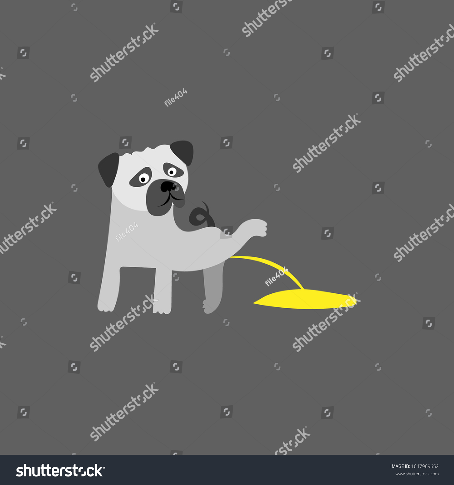 Dog Pee Vector Art Illustration: vetor stock (livre de direitos ...