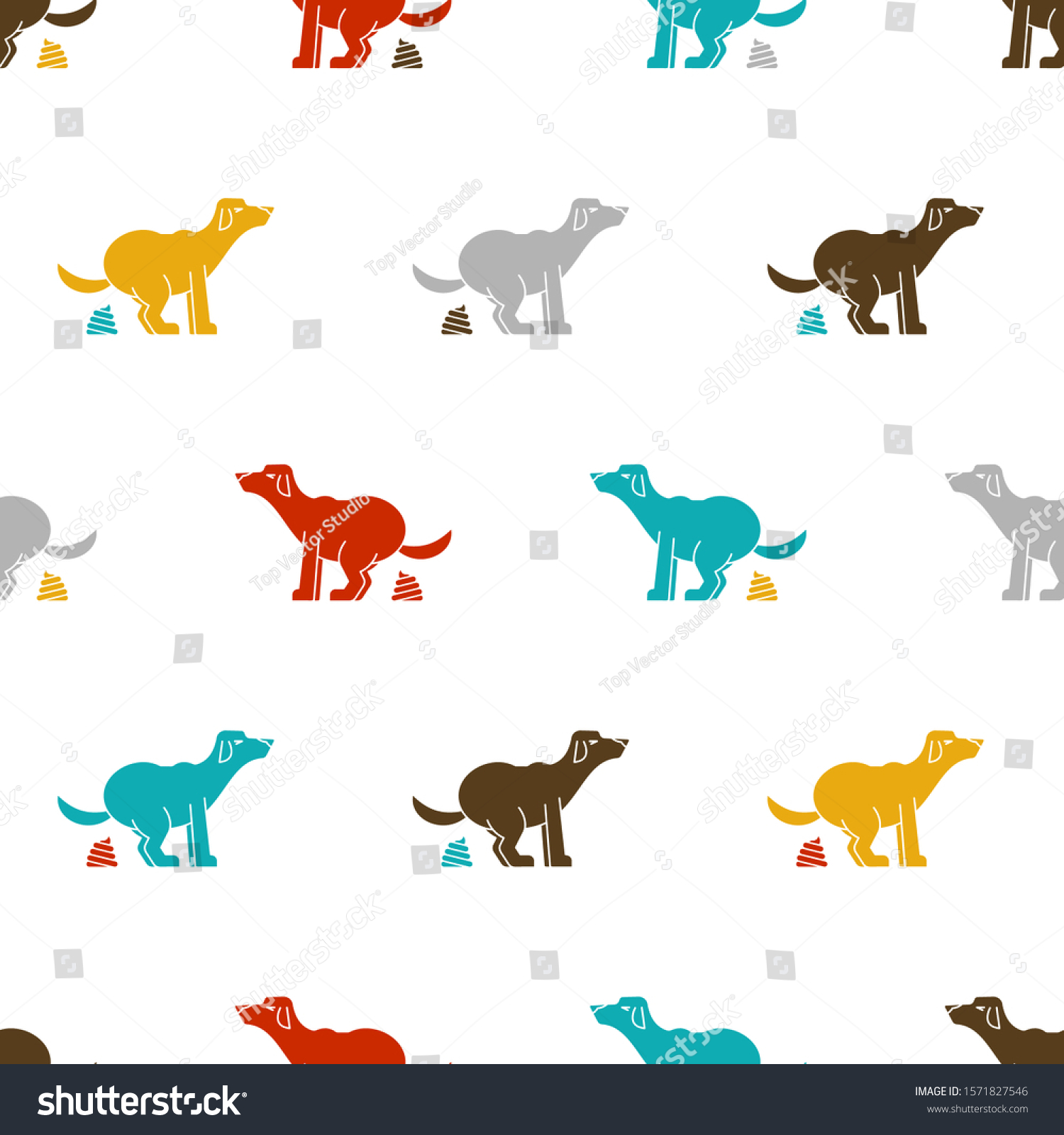 Dog Poop Pattern Seamless Pet Shit: เวกเตอร์สต็อก (ปลอดค่าลิขสิทธิ์ ...
