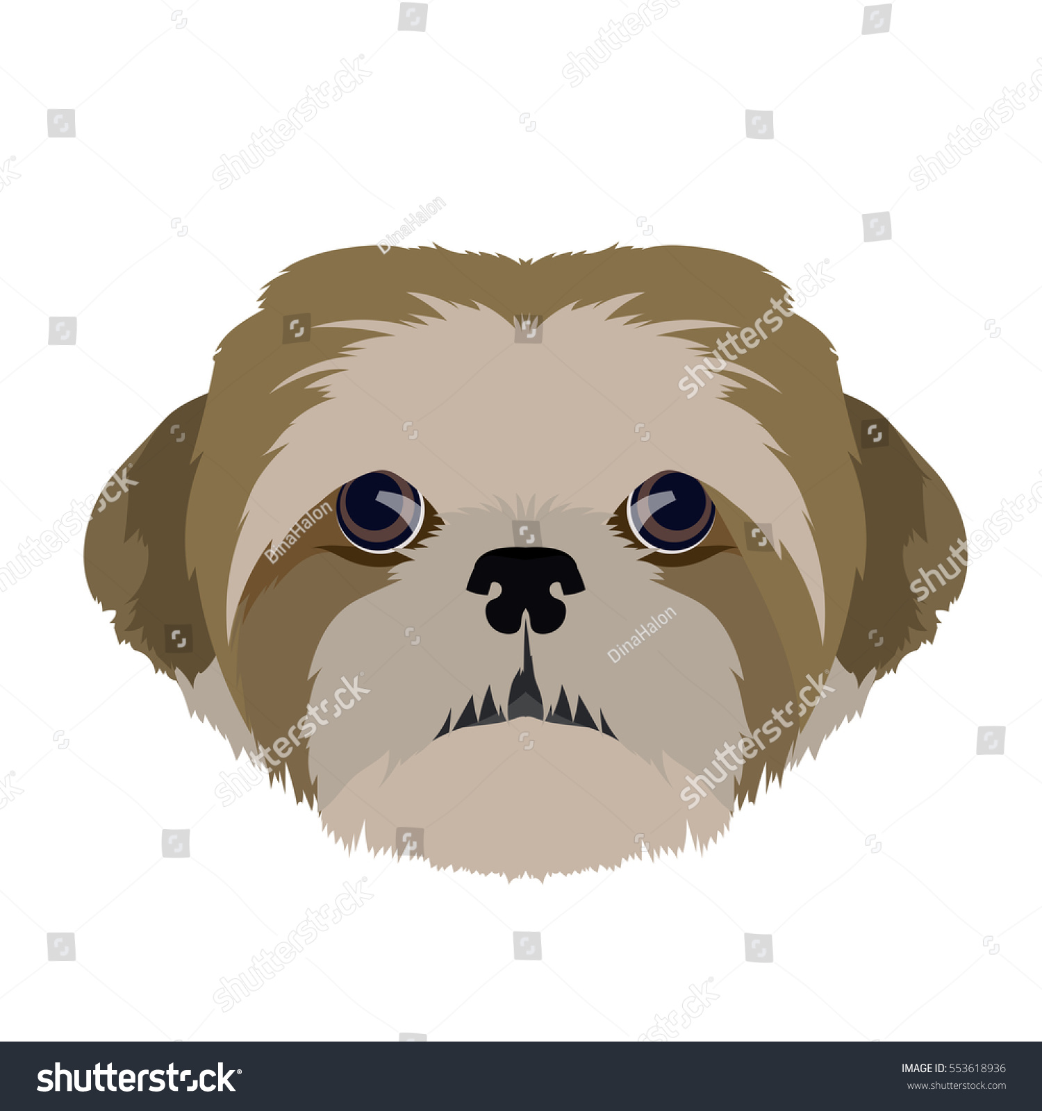 Dog Portrait Stock Vector (Royalty Free) 553618936 | Shutterstock