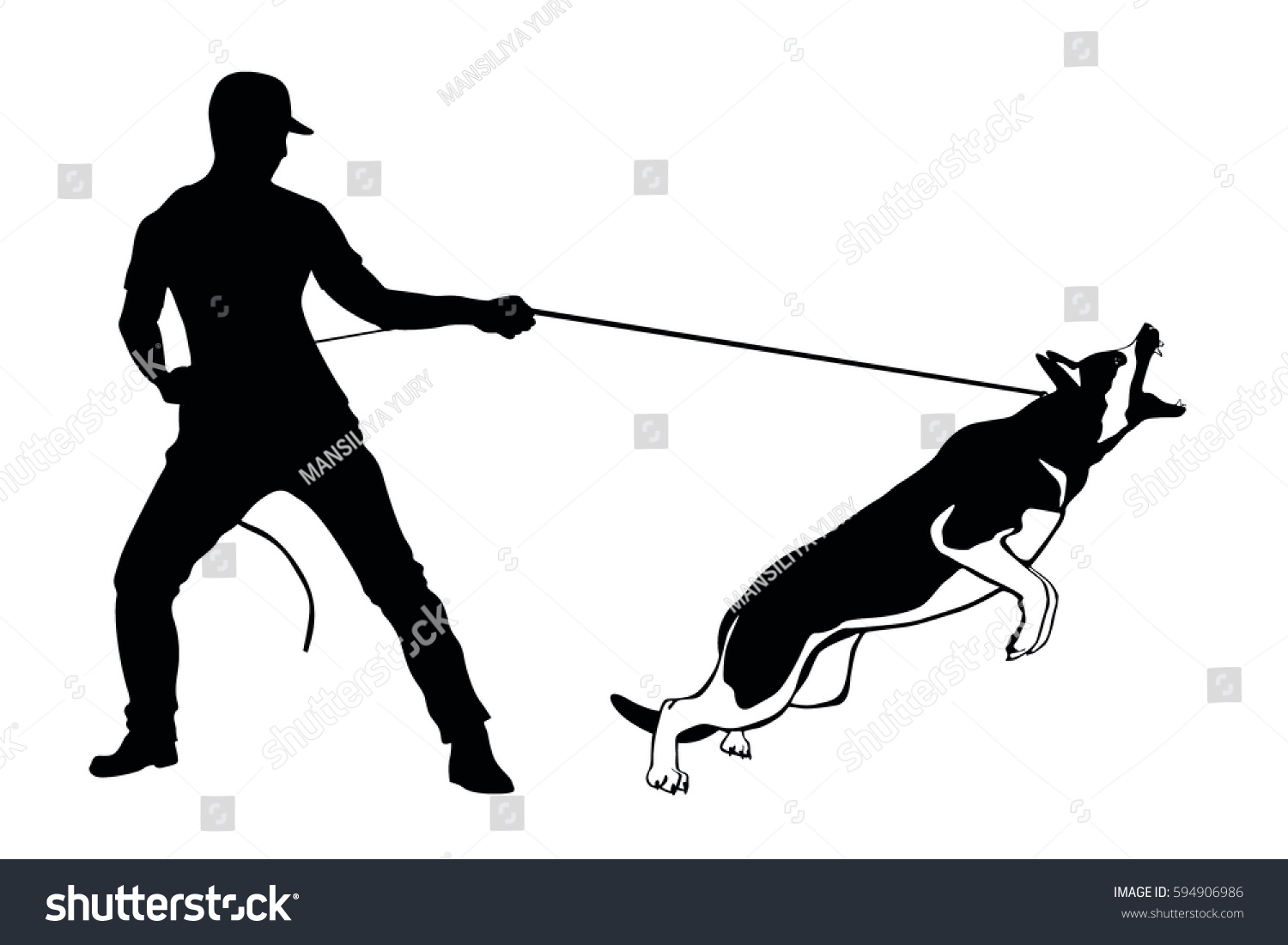 Dog Security Guards Dogs: เวกเตอร์สต็อก (ปลอดค่าลิขสิทธิ์) 594906986 ...