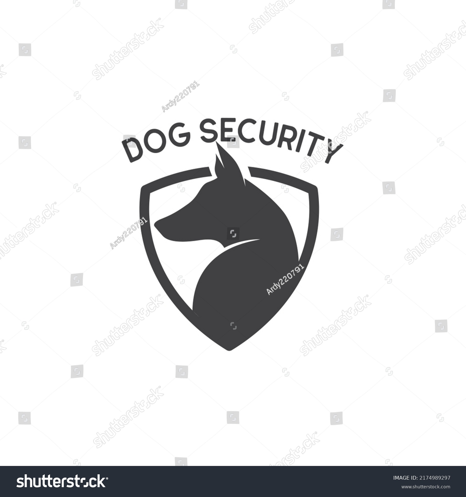 Dog Security Logo Design Vector Stock Vector (Royalty Free) 2174989297 ...