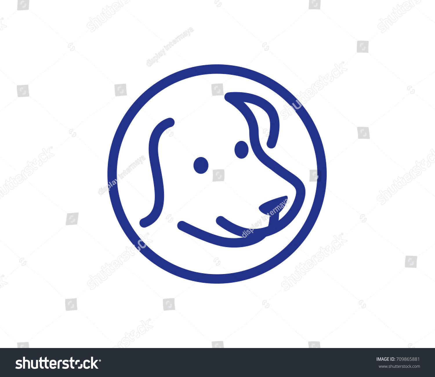 Dog Symbol Stock Vector (Royalty Free) 709865881 | Shutterstock