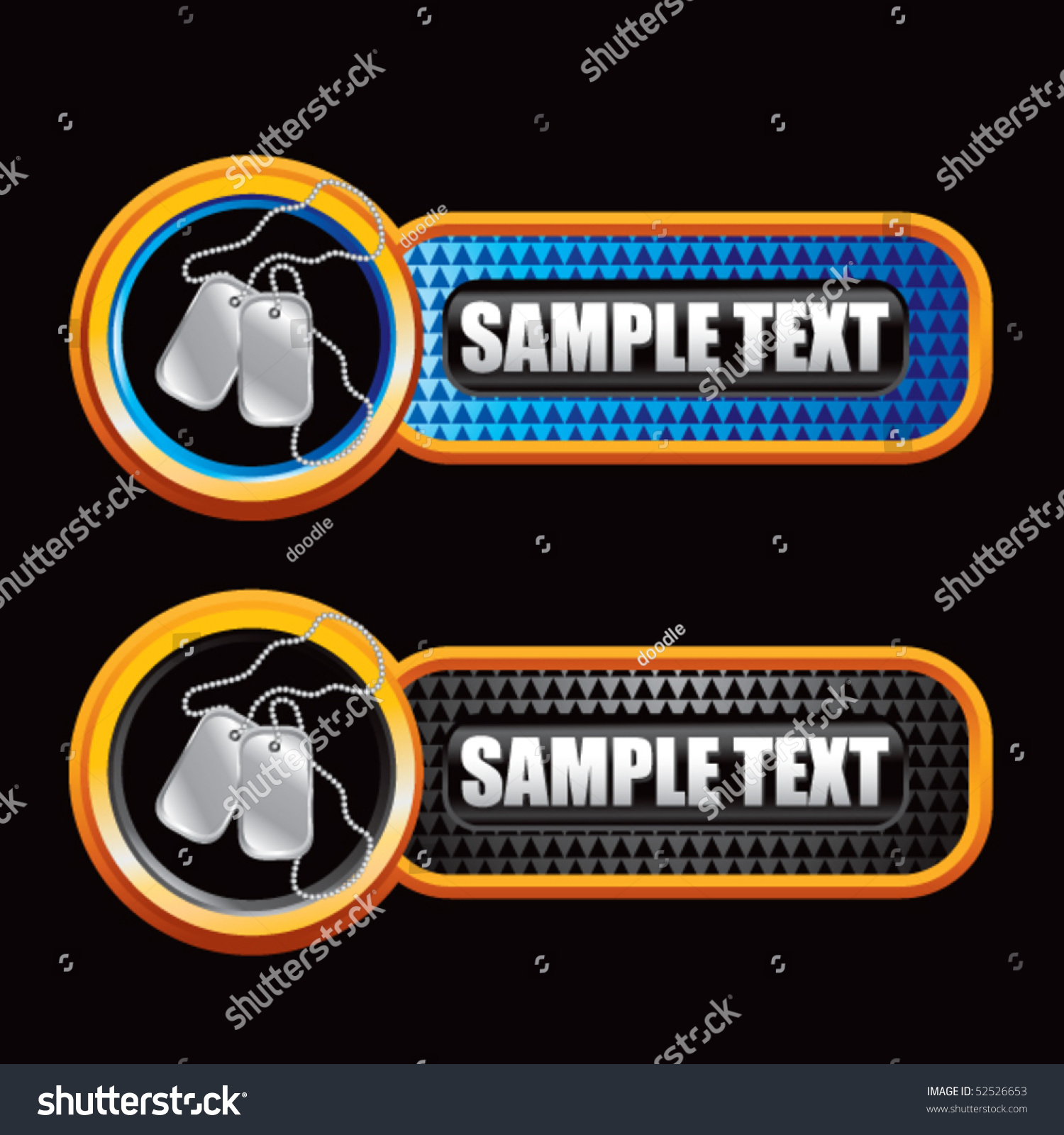 Dog Tags Checkered Tabs Stock Vector (Royalty Free) 52526653 | Shutterstock