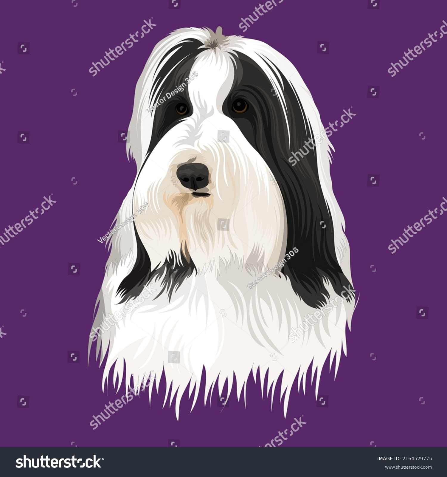 Dog Vector Design Grape Color Background Stock Vector (Royalty Free ...