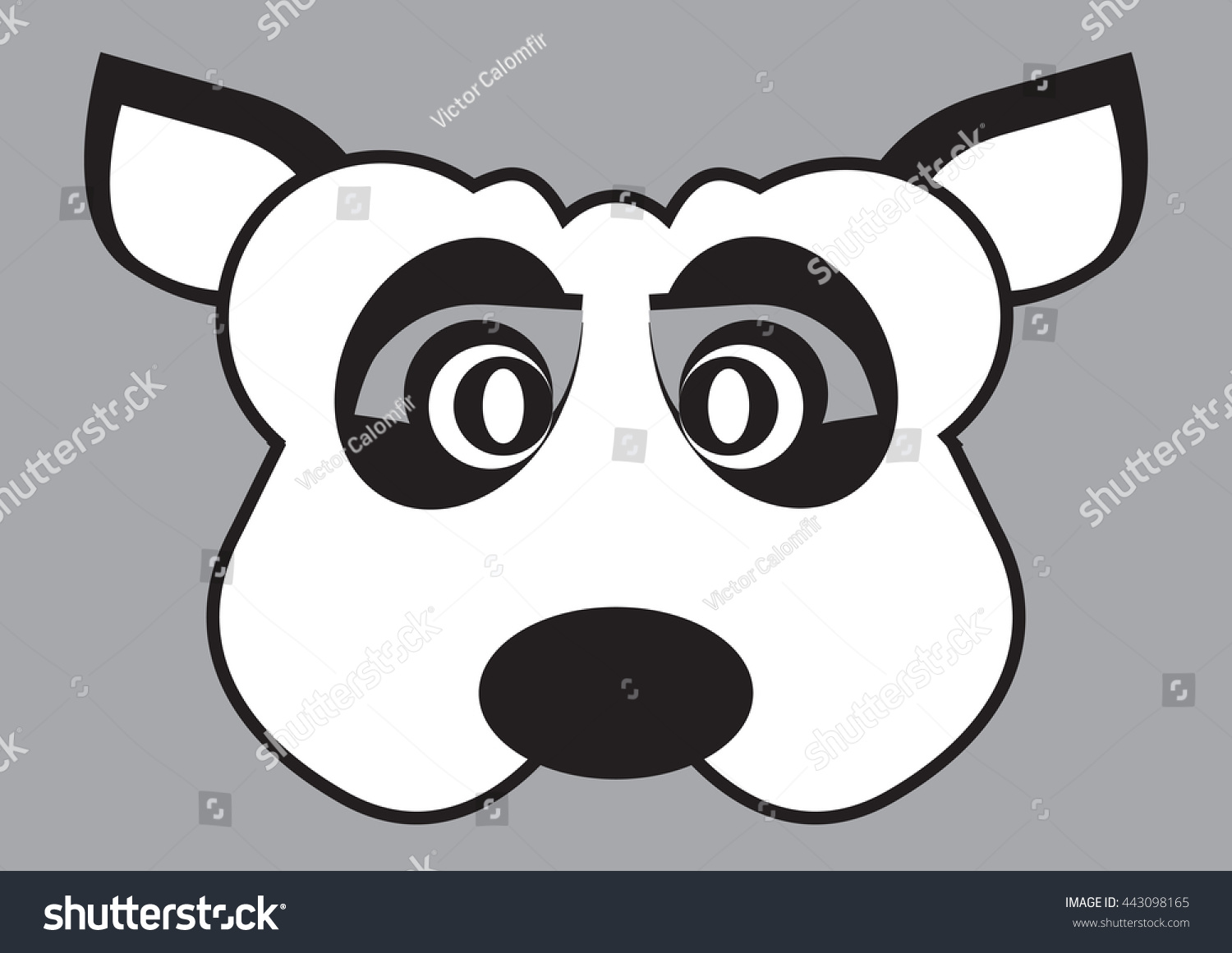 Dog Vector Party Mask Face Stock Vector (Royalty Free) 443098165 ...