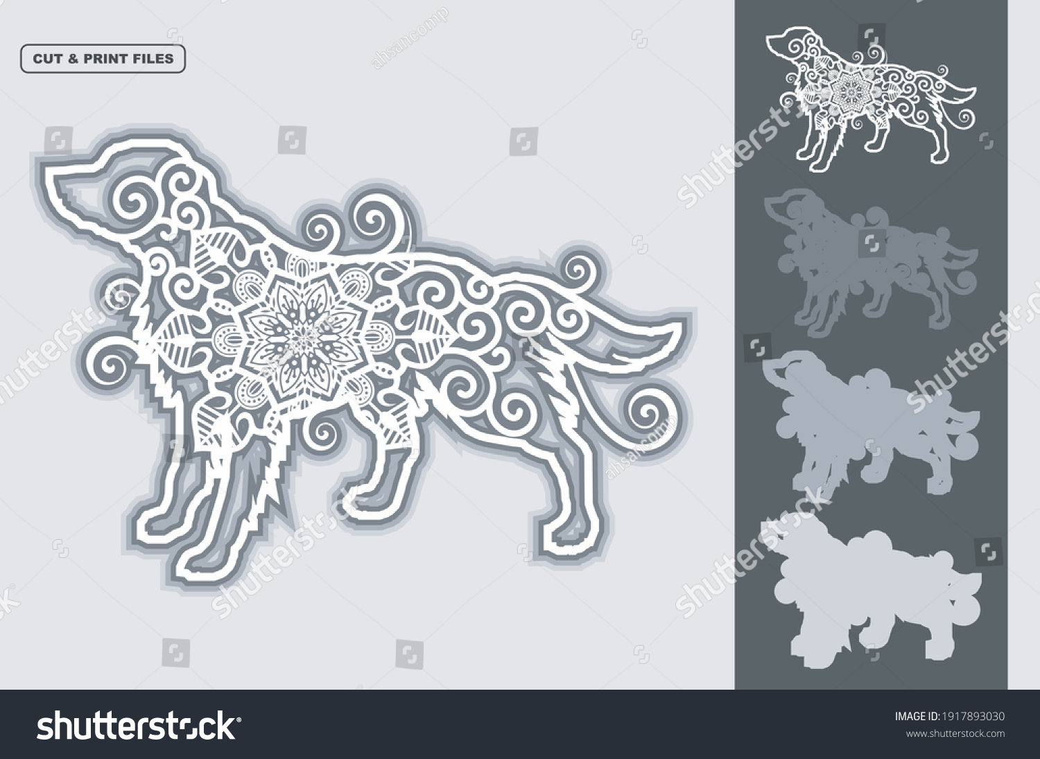 Dog Vector Svg 3d Layered Eps: Vector có sẵn (miễn phí bản quyền ...
