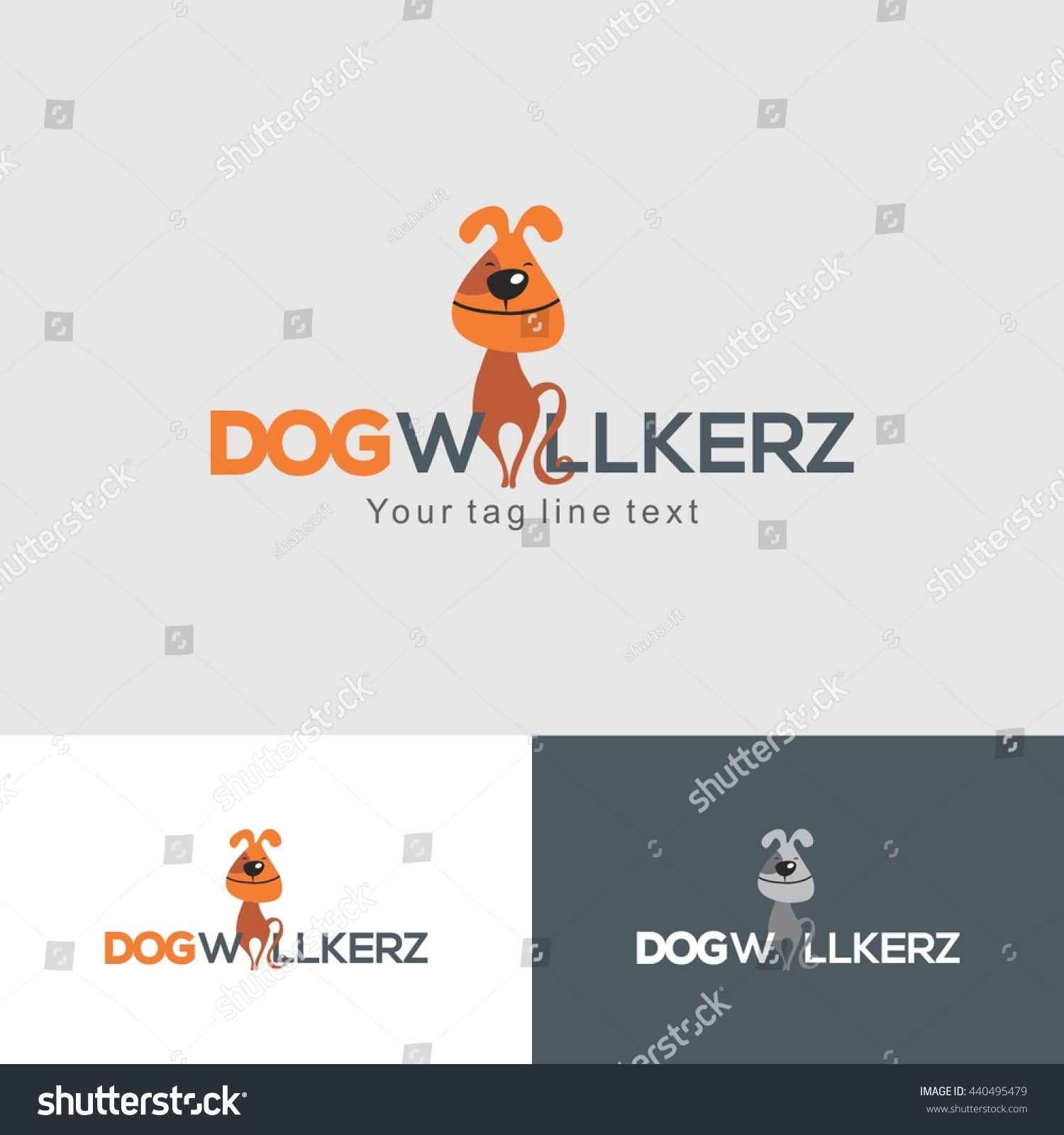 Dog Walker Logo Design Stock Vector (Royalty Free) 440495479