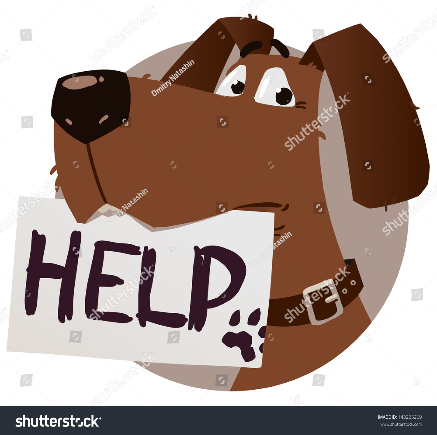 Dog Help Sign Stock Vector (Royalty Free) 143225269