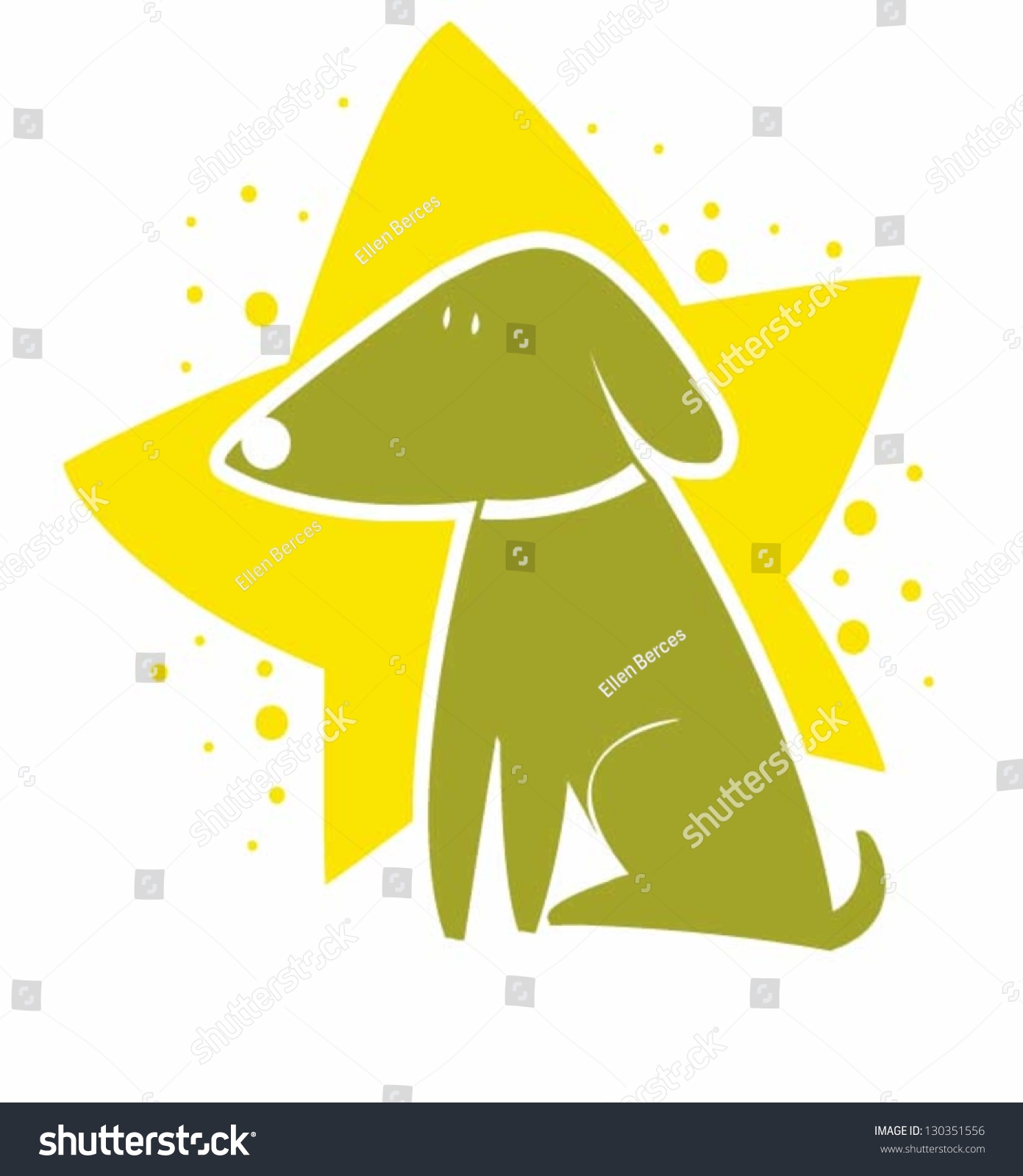 Dog Star Background Stock Vector (Royalty Free) 130351556