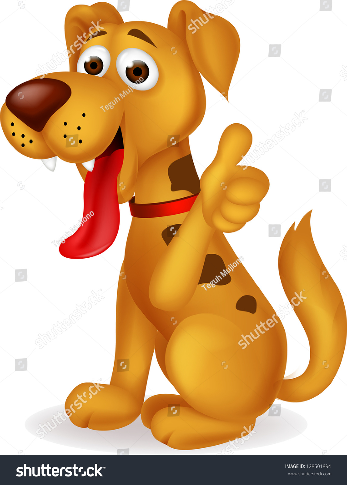 Dog Thumb Stock Vector (Royalty Free) 128501894