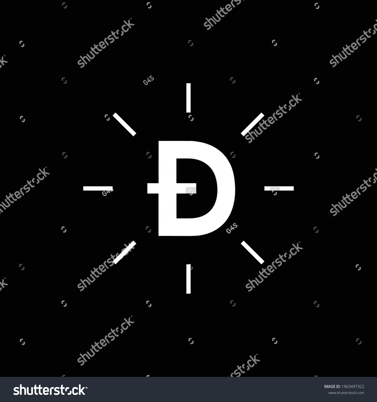 Doge Coin Logo Crypto Currency Mining Stock Vector (Royalty Free ...