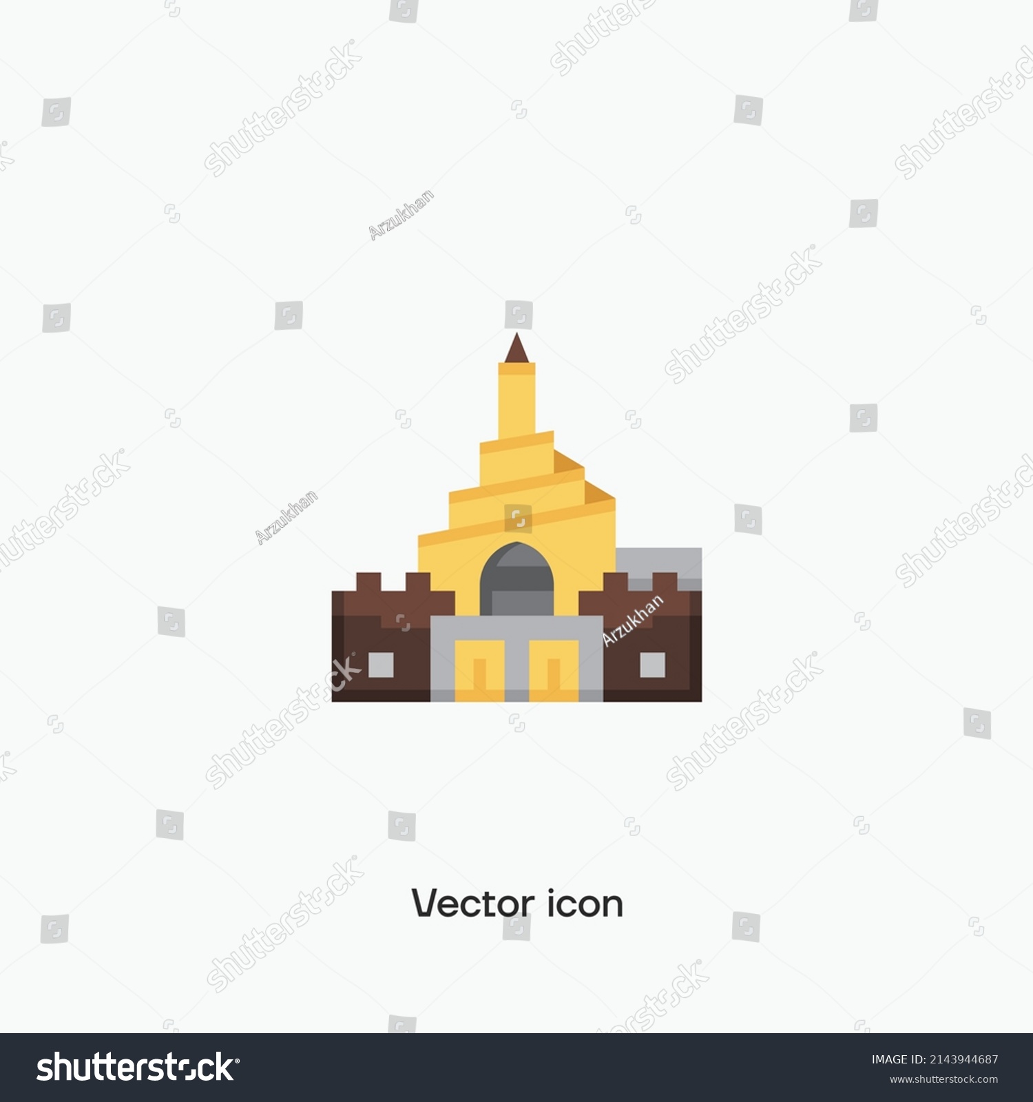 Doha Qatar Vector Icon Premium Quality Stock Vector (Royalty Free ...