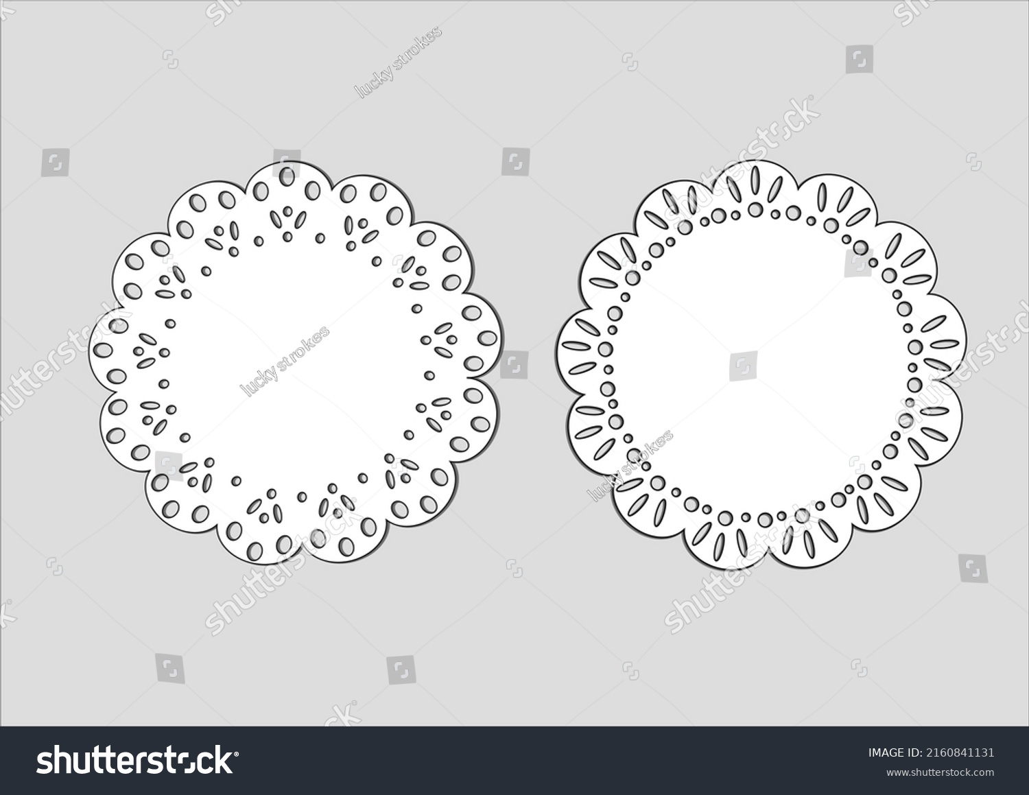 Doily White Vector Hand Drawn Design Stock Vector (Royalty Free ...