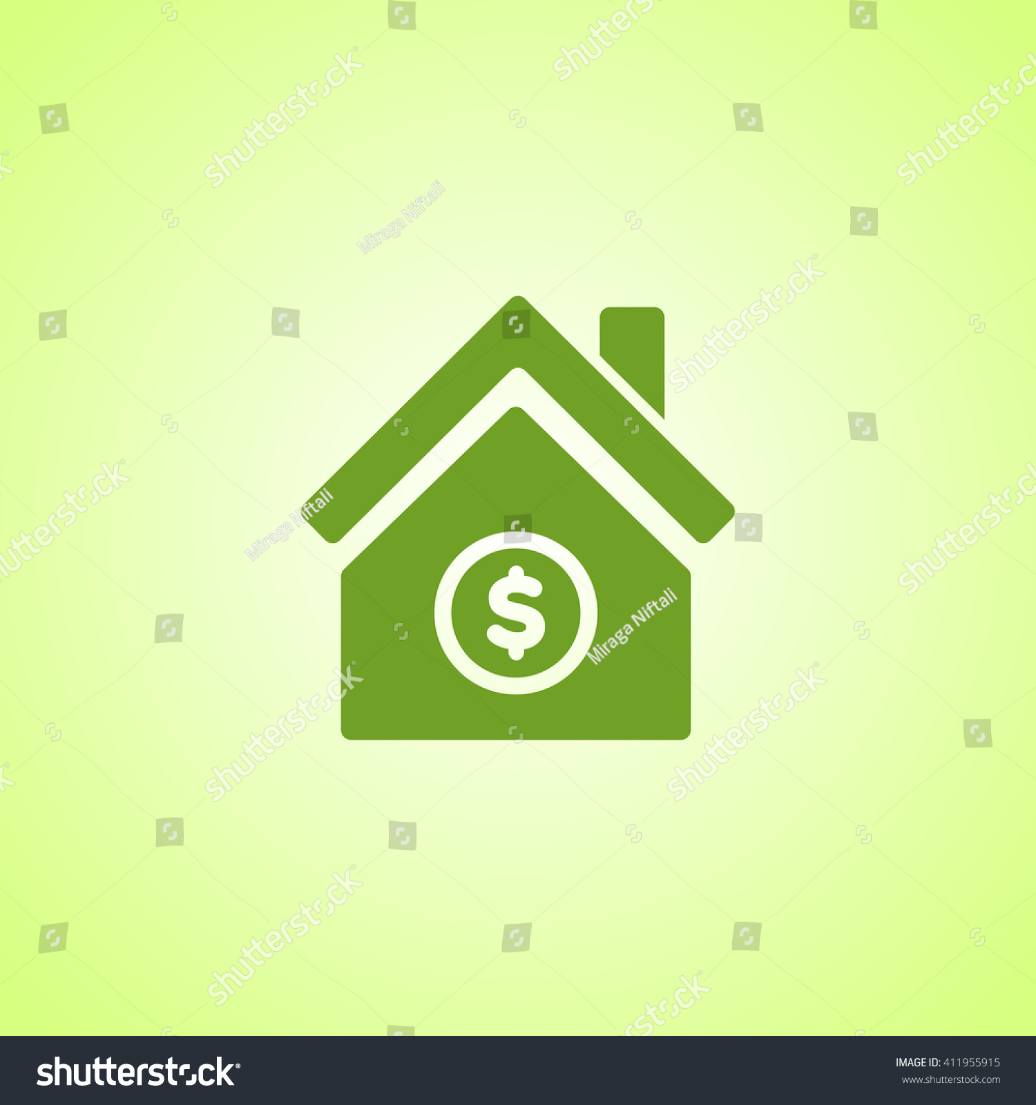 Dollar House Icon Stock Vector (Royalty Free) 411955915 | Shutterstock