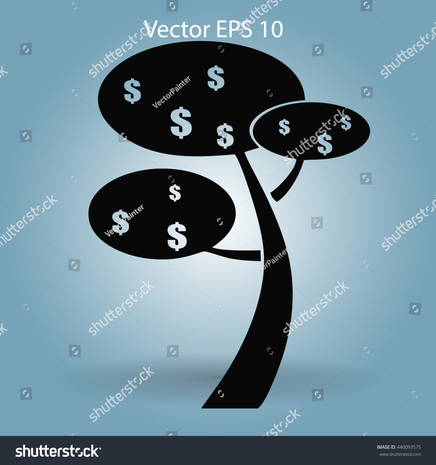 Dollar Money Tree Vector Illustration Stock Vector (Royalty Free ...
