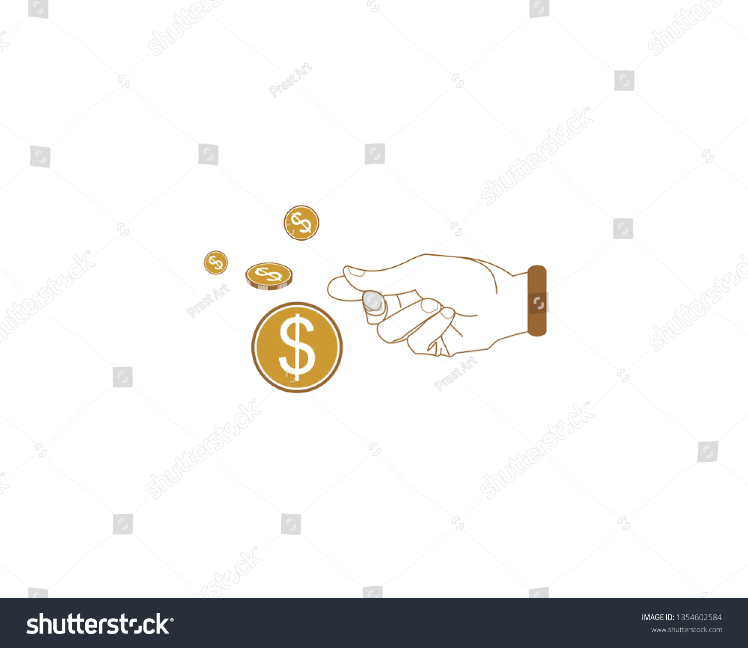 Dollar Signs Design Template Vector Stock Vector (Royalty Free ...