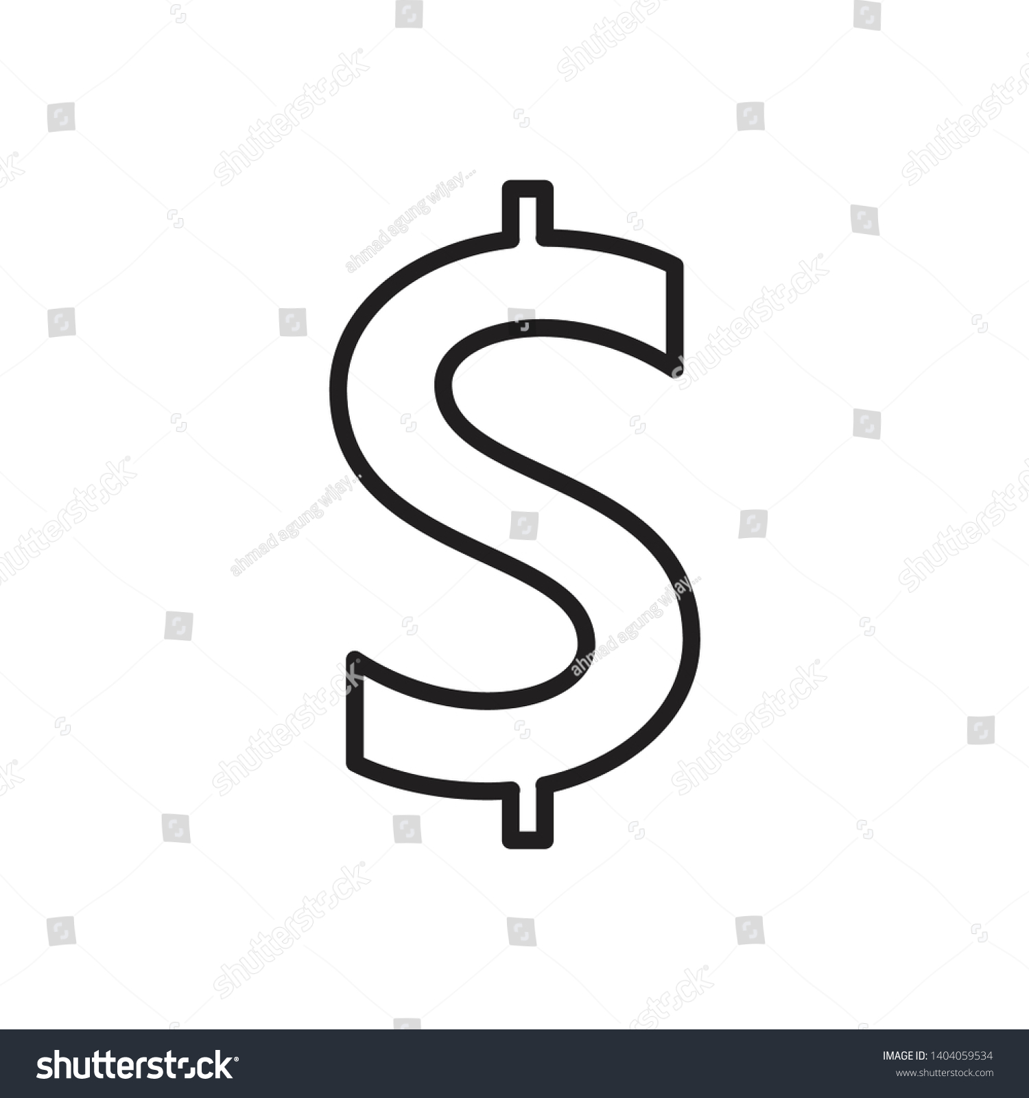 Dollar Simple Icon Coin Symbol Vector Stock Vector (Royalty Free ...