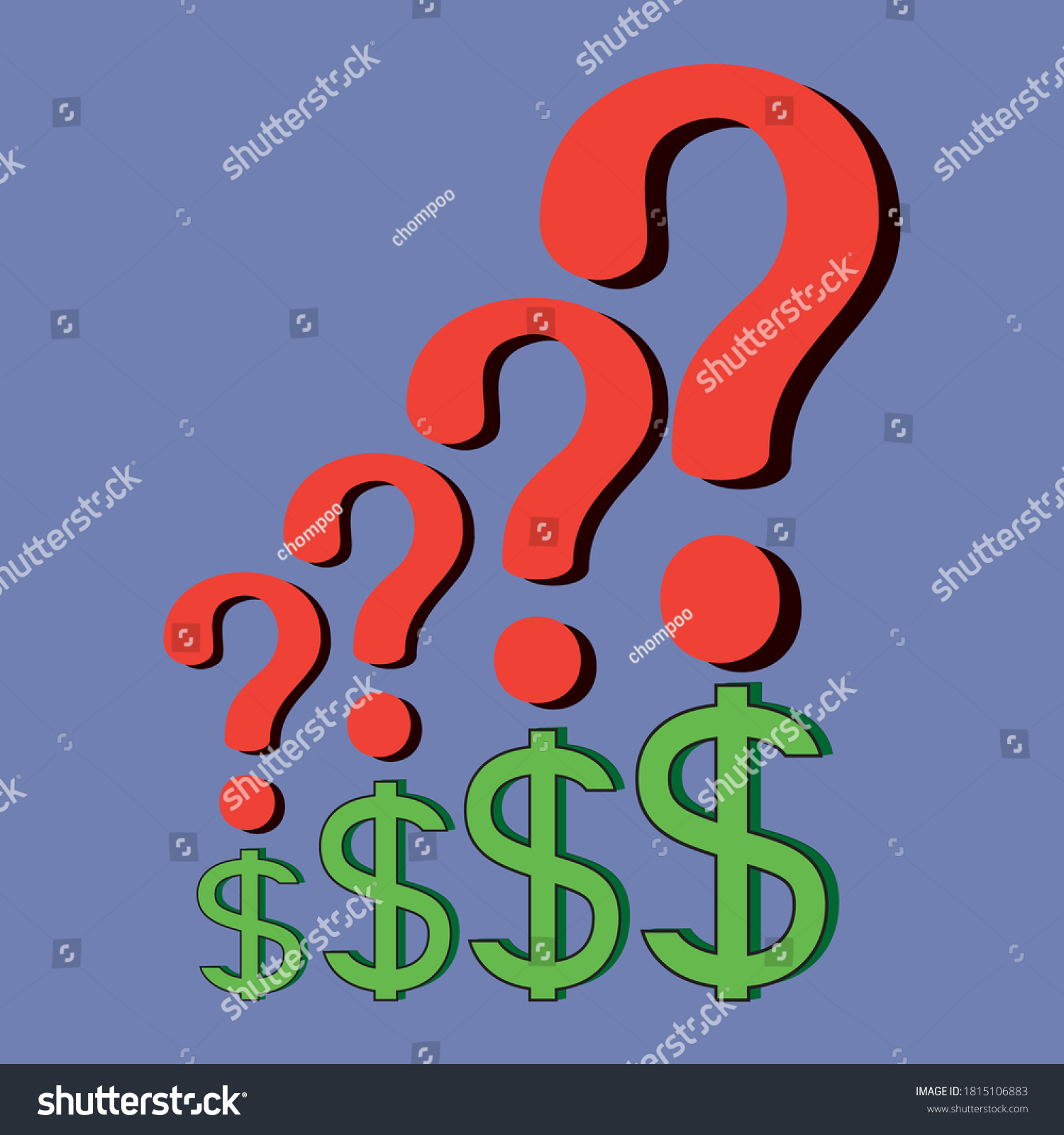 Dollar Symbol Question Mark Vector Image Stock Vector (Royalty Free ...