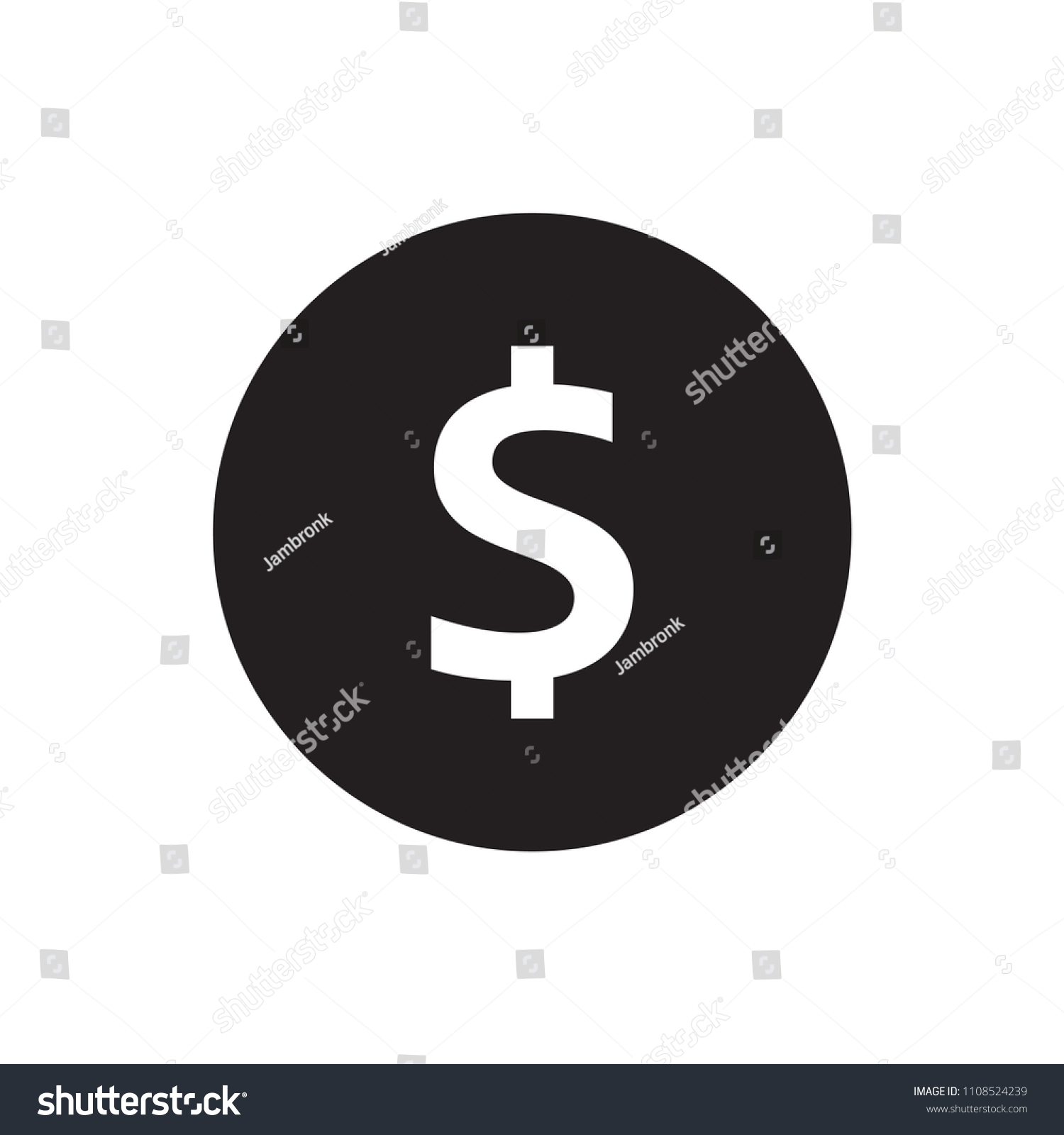 Dollar Vector Icon Logo Template Stock Vector (Royalty Free) 1108524239 ...