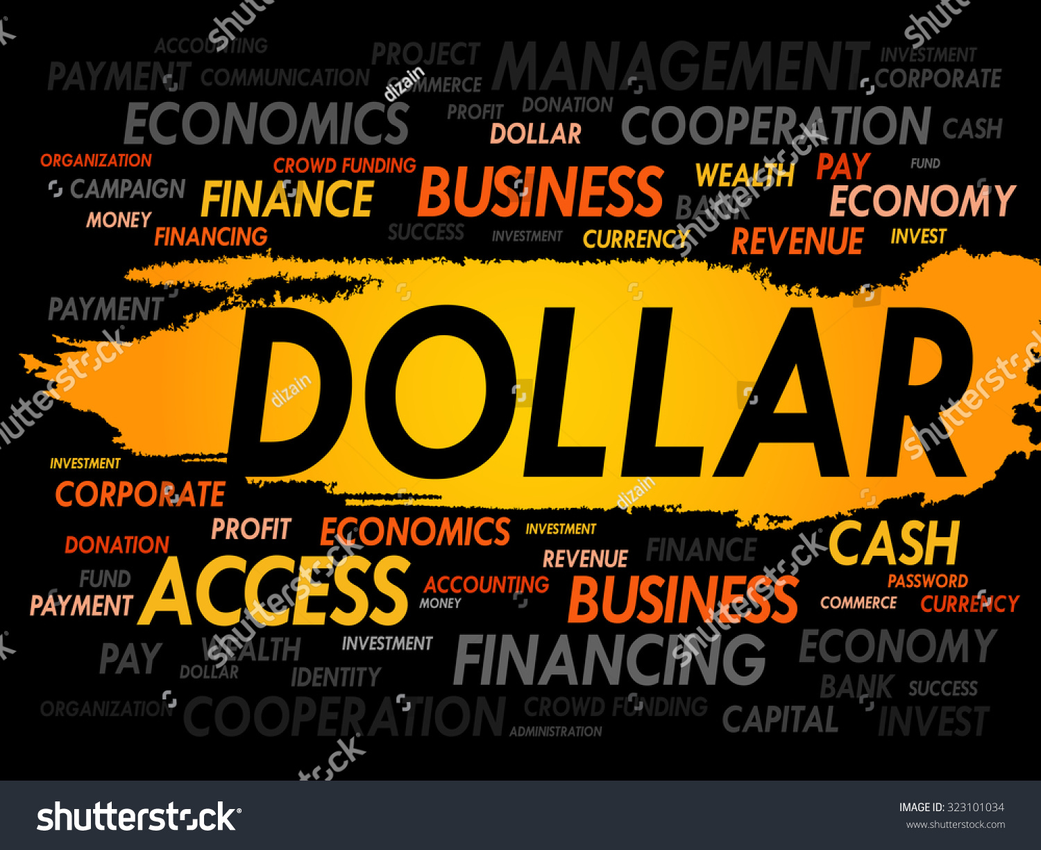 Dollar Word Cloud Business Concept Stock Vector (Royalty Free ...
