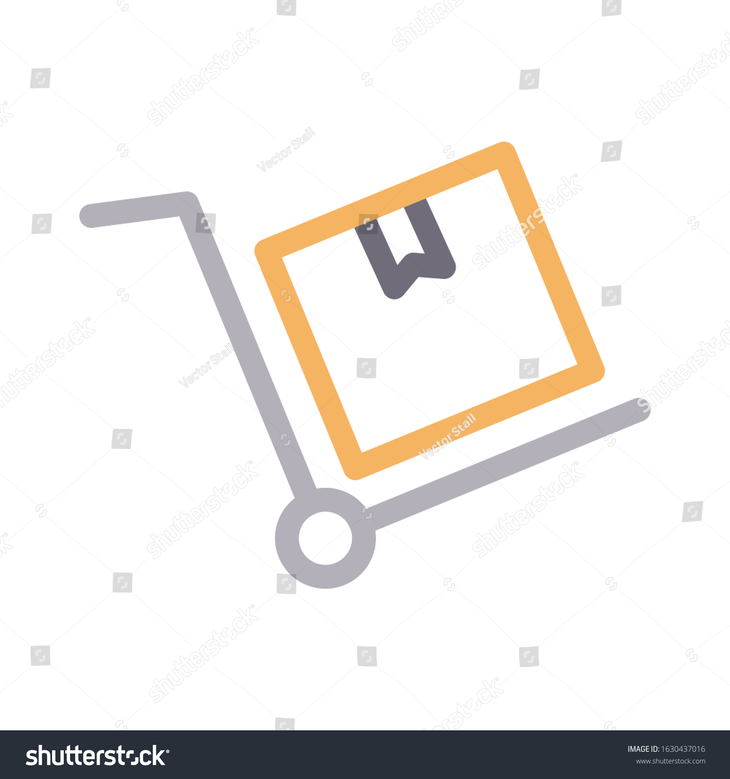 Dolly Vector Color Line Icon Stock Vector (Royalty Free) 1630437016 ...