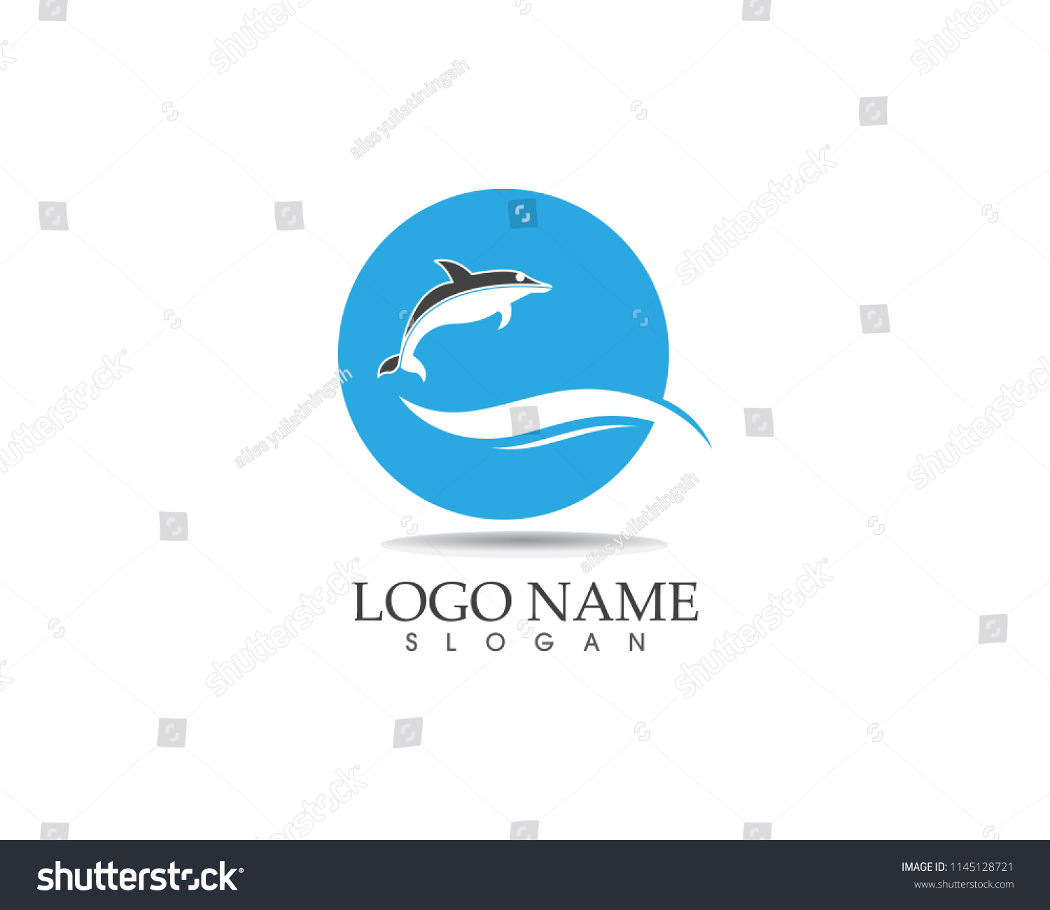 Dolphin Fish Logo Vector Template Stock Vector (Royalty Free ...