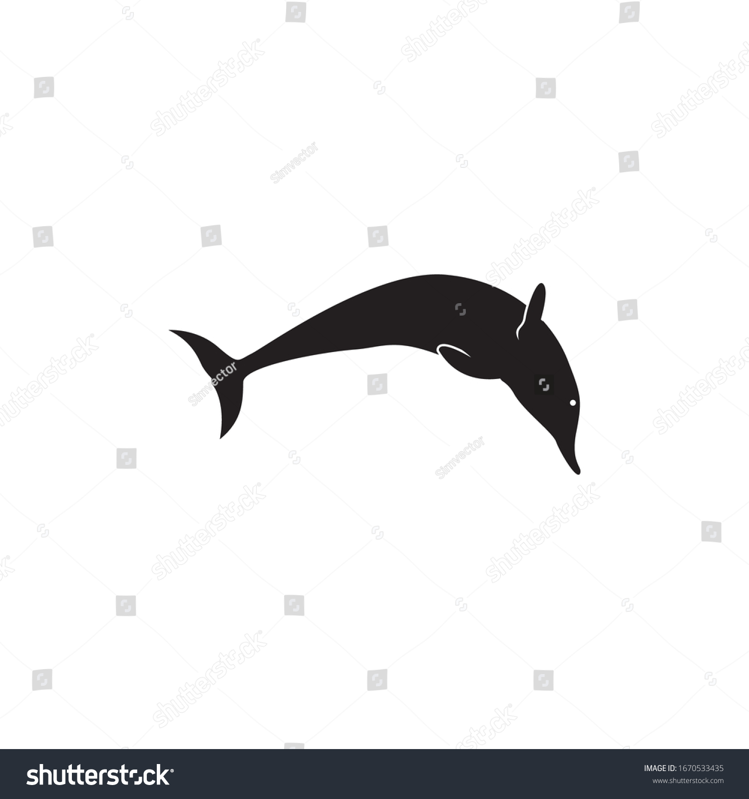 Dolphin Graphic Design Template Vector Isolated Stock Vector (Royalty ...
