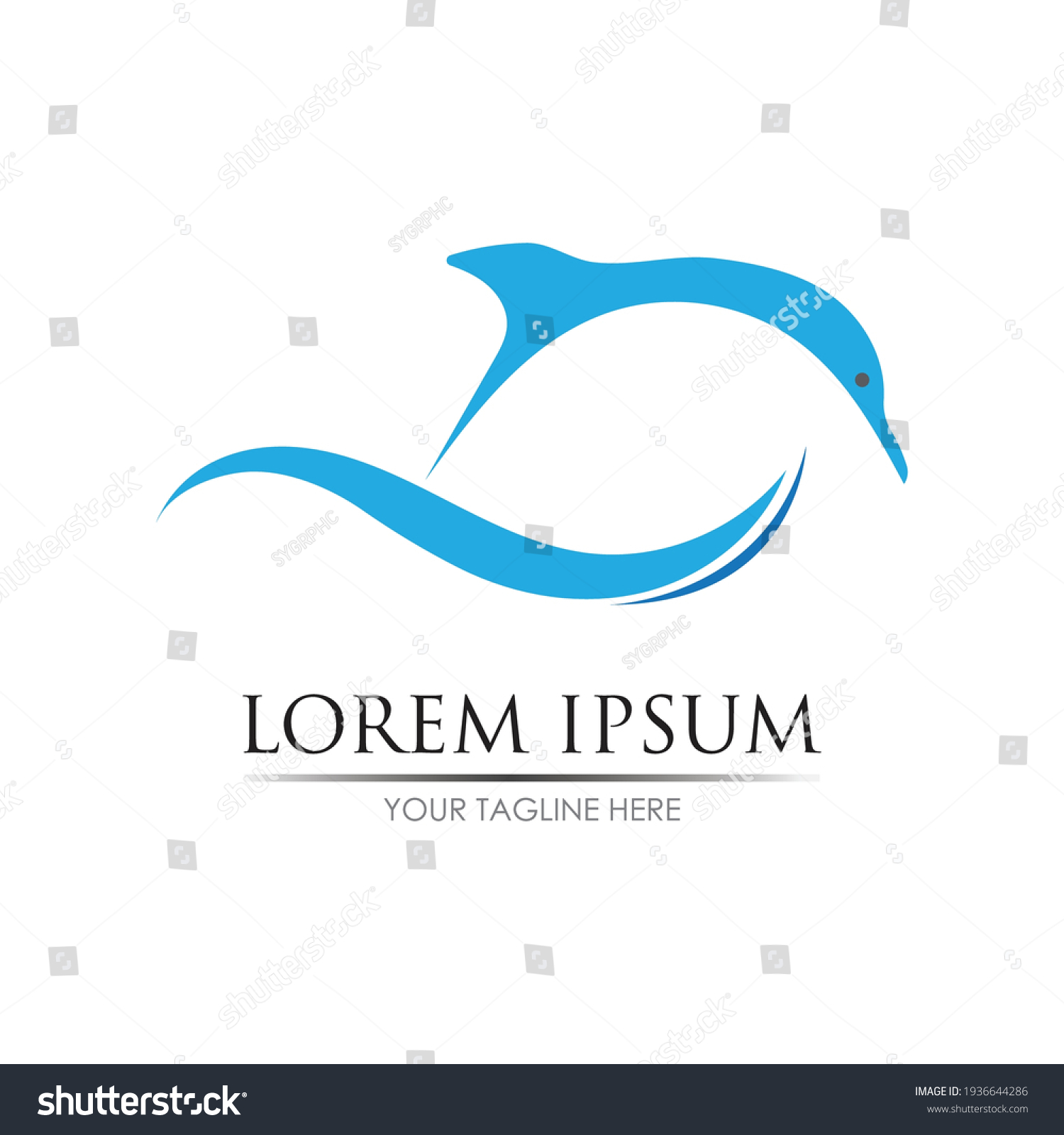 Dolphin Logo Template Vector Dolphin Jumping Stock Vector (Royalty Free ...