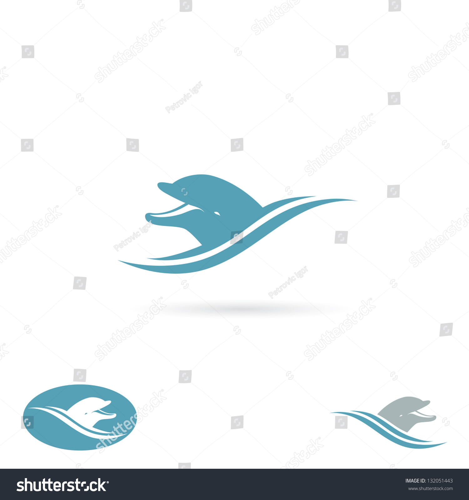 Dolphin Sign Vector Illustration: vector de stock (libre de regalías ...