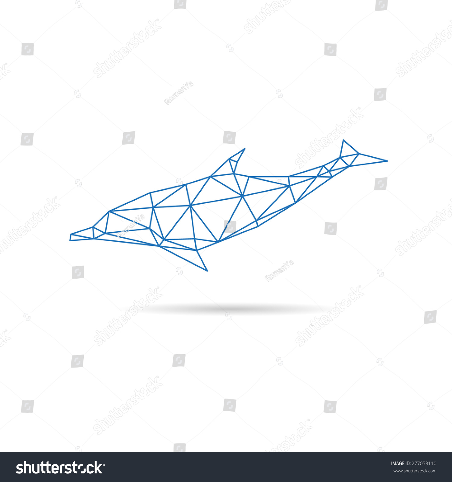 Dolphin Triangle Silhouette Abstract Vector Illustration Stock Vector ...