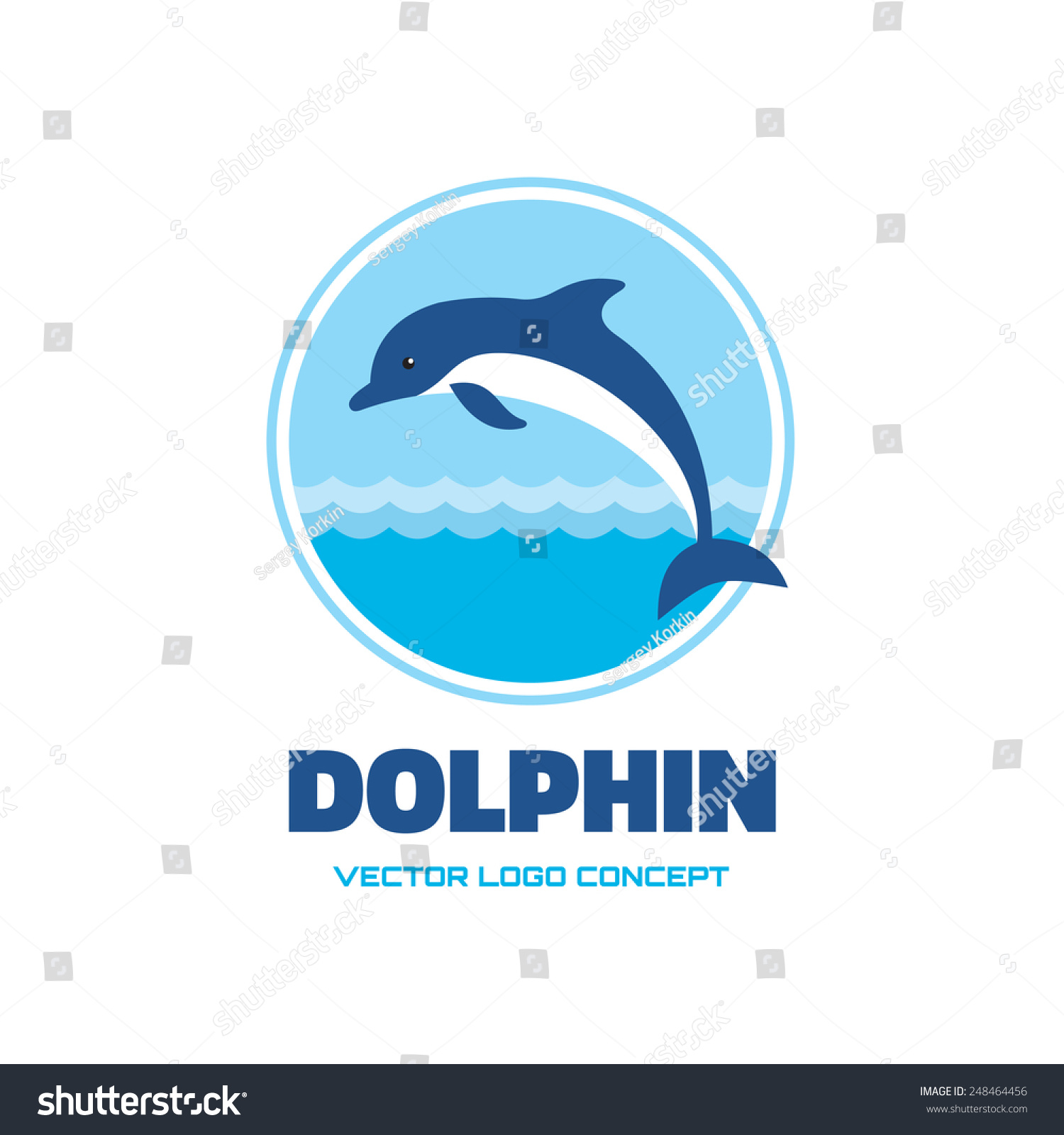Dolphin Vector Logo Template Concept Illustration Stock Vector ...
