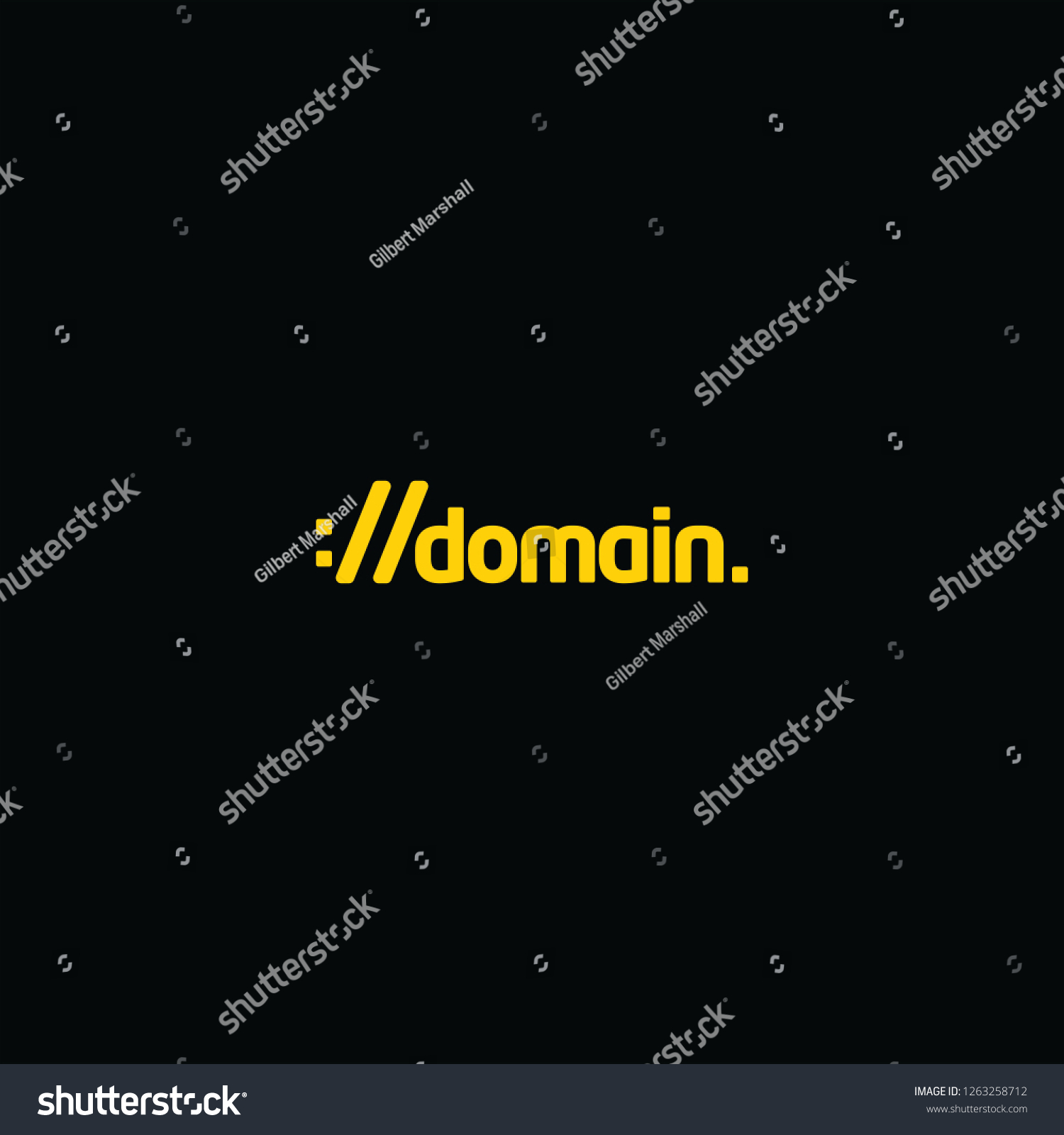 Domain Internet Logotype Stock Vector (Royalty Free) 1263258712 ...