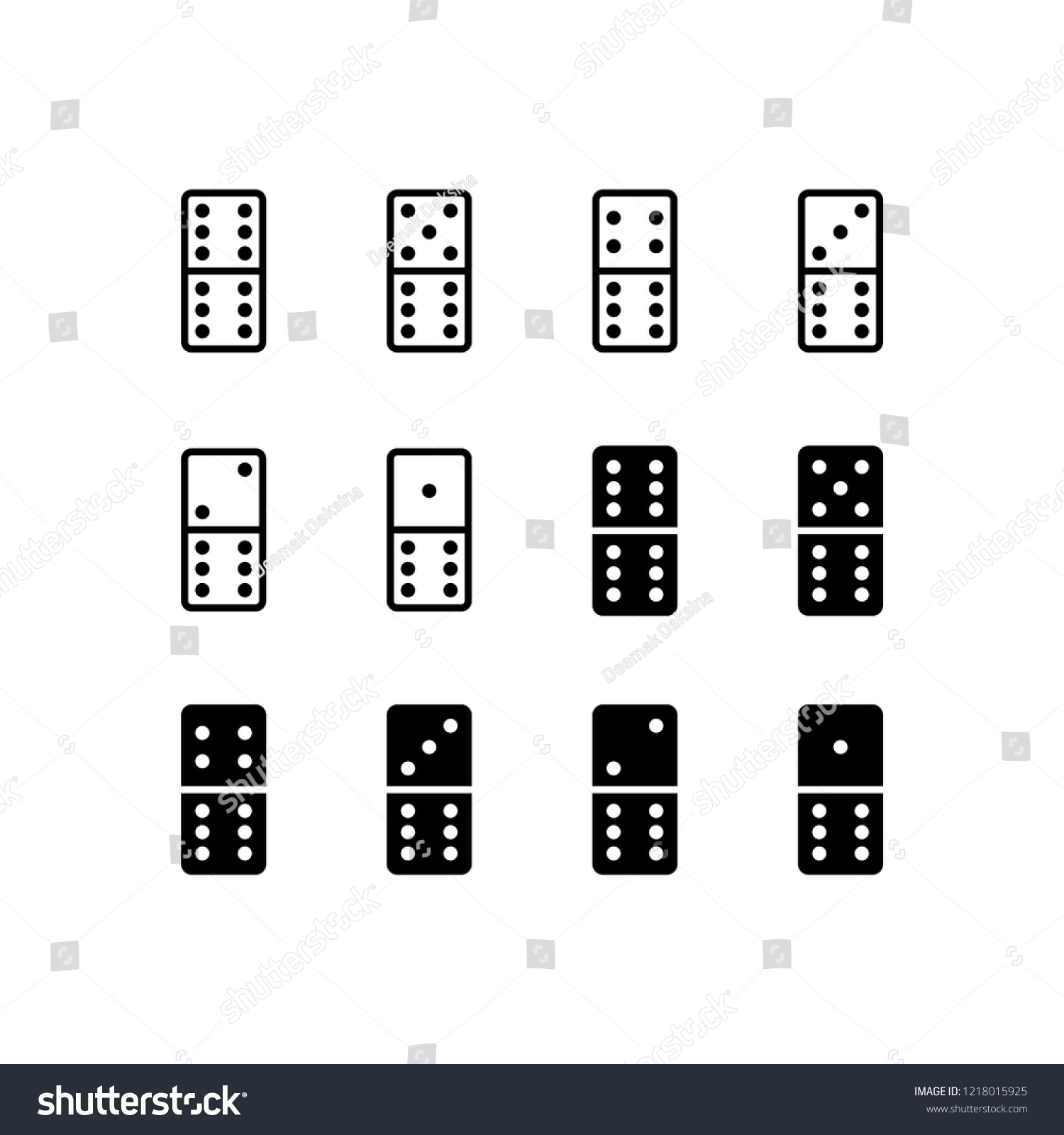 Domino Icon Logo Vector Symbol Stock Vector (Royalty Free) 1218015925 ...
