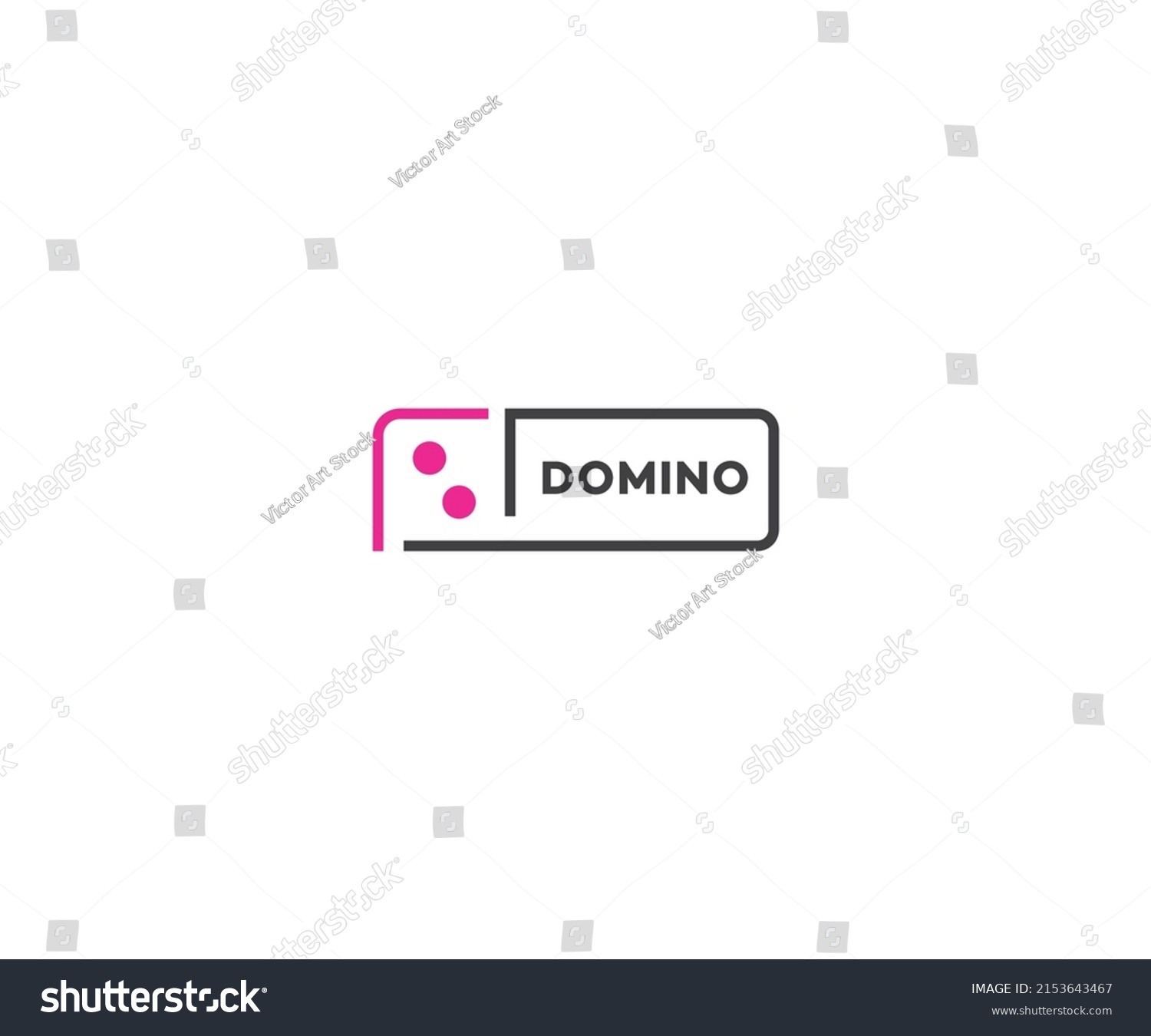 Domino Logo Design Vector Template Stock Vector (Royalty Free ...