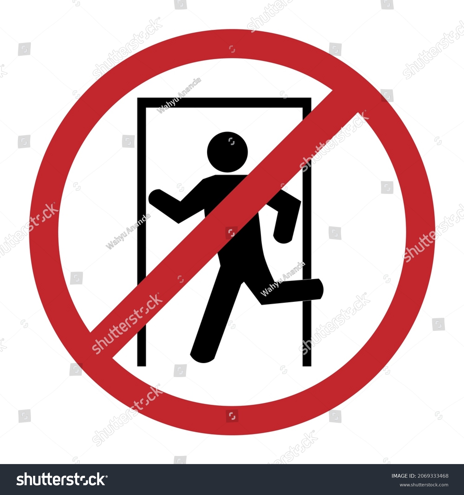 Dont Enter No Entry Stock Vector (Royalty Free) 2069333468