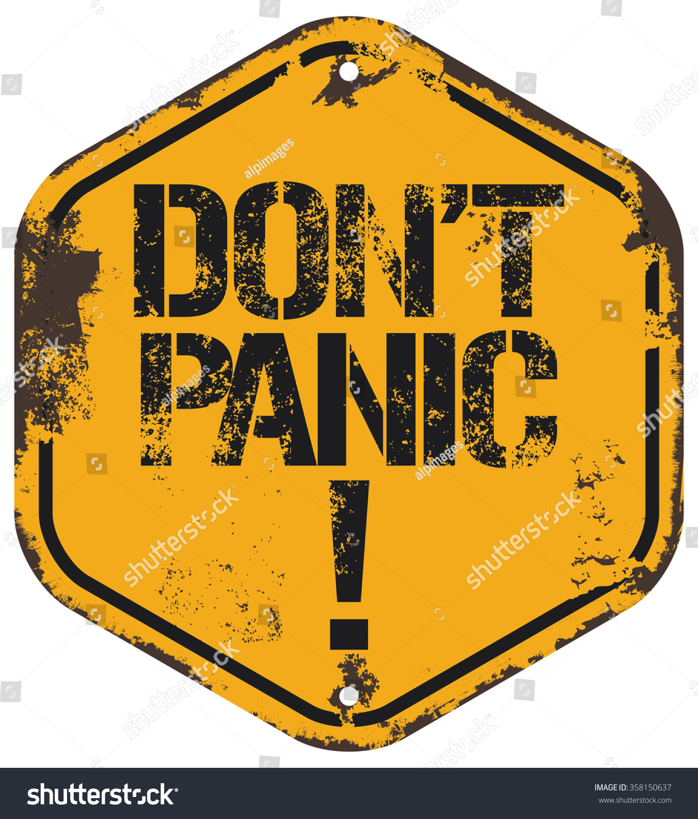 Dont Panic Sign Stock Vector (Royalty Free) 358150637