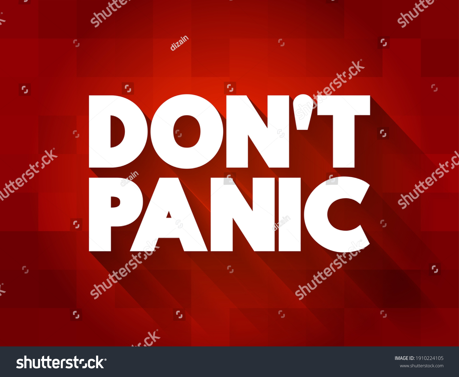 Dont Panic Text Quote Concept Background Stock Vector (Royalty Free ...