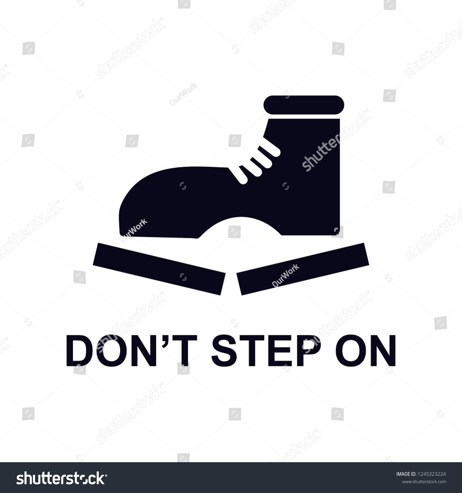 Dont Step On Icon Stock Vector (Royalty Free) 1245323224