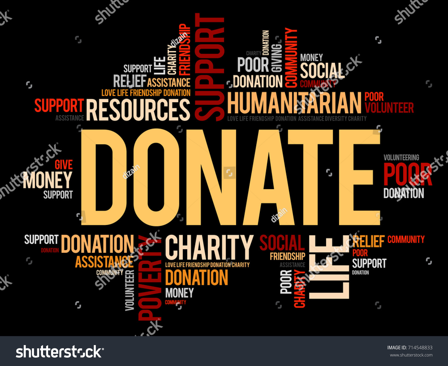 Donate Word Cloud Collage Social Concept Stock Vector (Royalty Free ...