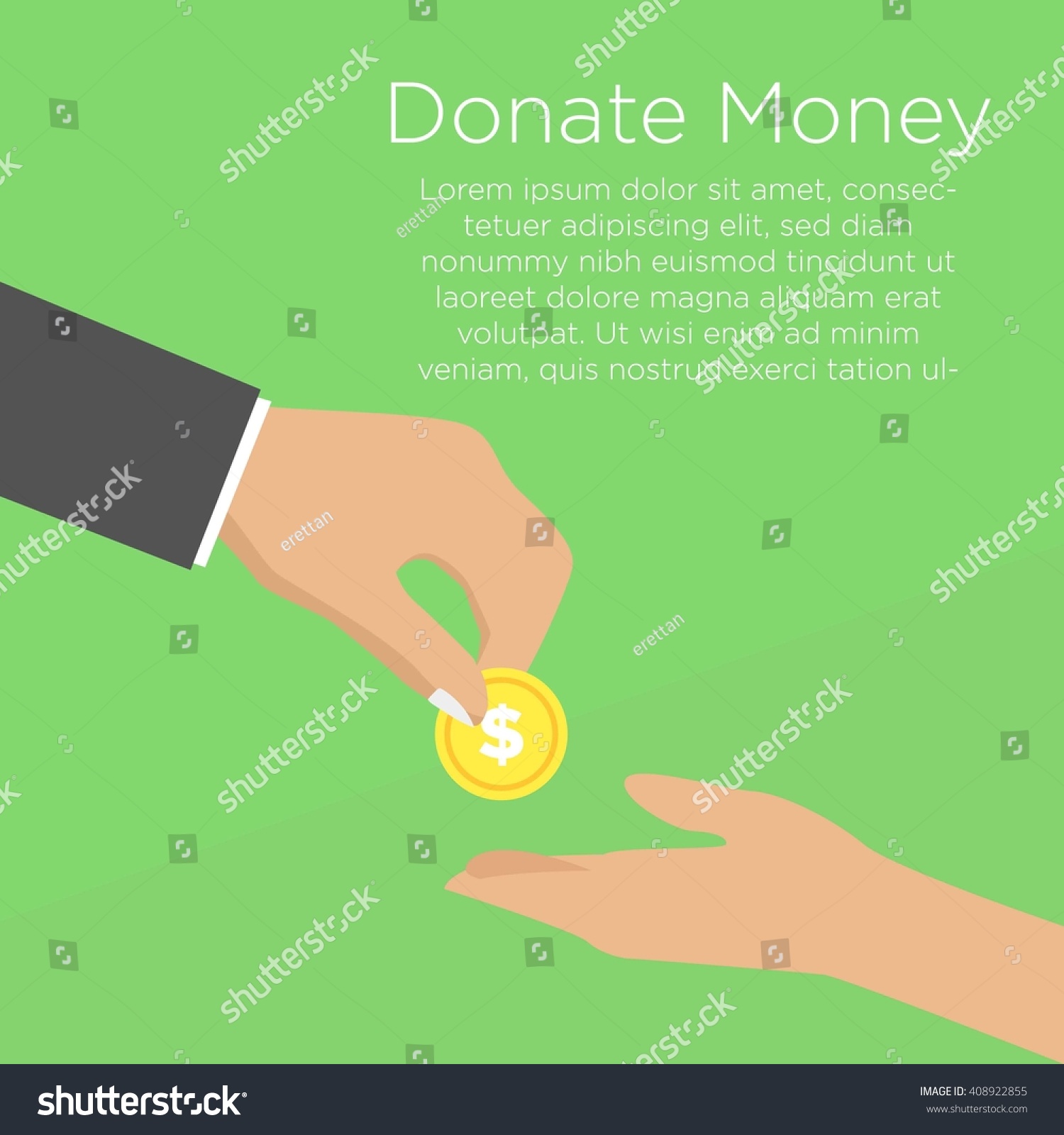 Donation Giving Poster Stock Vector (Royalty Free) 408922855 | Shutterstock
