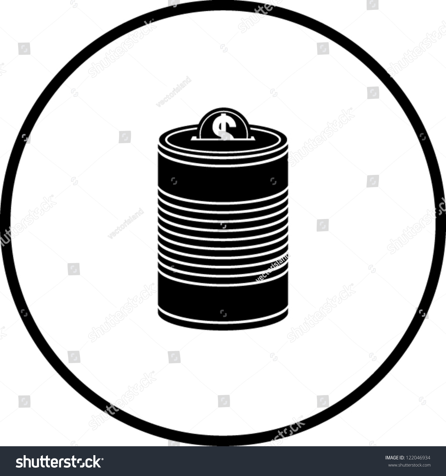 Donation Can Symbol Stock Vector (Royalty Free) 122046934