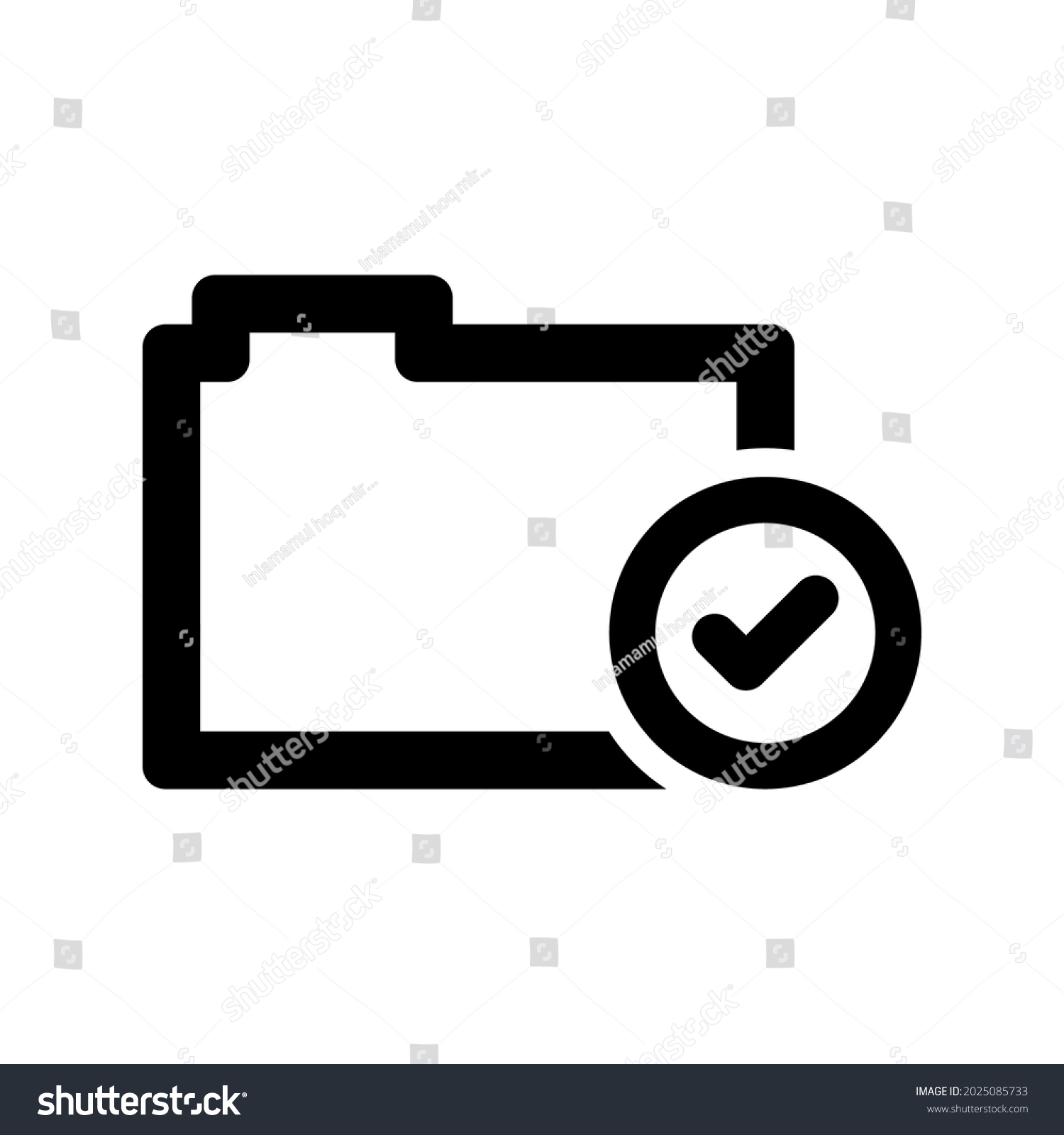 Done Folder Iconaccessdone Vector Illustration Stock Vector (Royalty ...