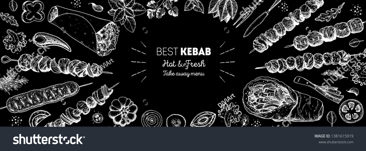 Doner Kebab Cooking Ingredients Kebab Sketch Stock Vector (Royalty Free ... Doner Kebab Cooking Ingredients Kebab Sketch Stock Vector (Royalty Free ...